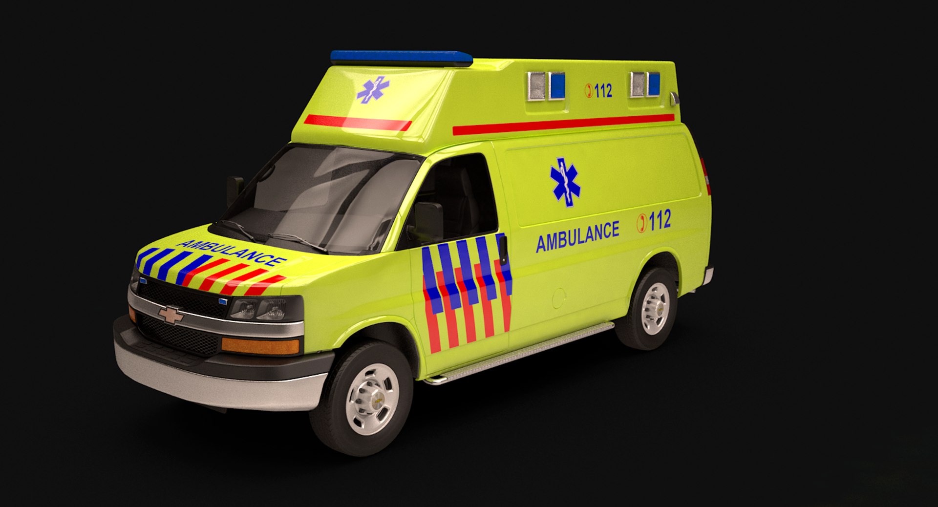 3D model 2020 chevrolet express ems ambulance - TurboSquid 1541488