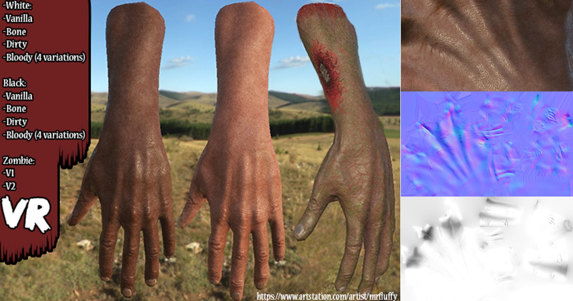 32 Rigged Hand Vr 3D Model - TurboSquid 1187706