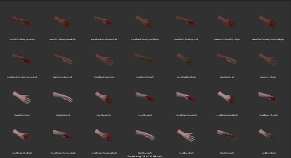 modelo 3d VR Hands [32 Variations] [Animated] [PBR] [Optimized / Low ...