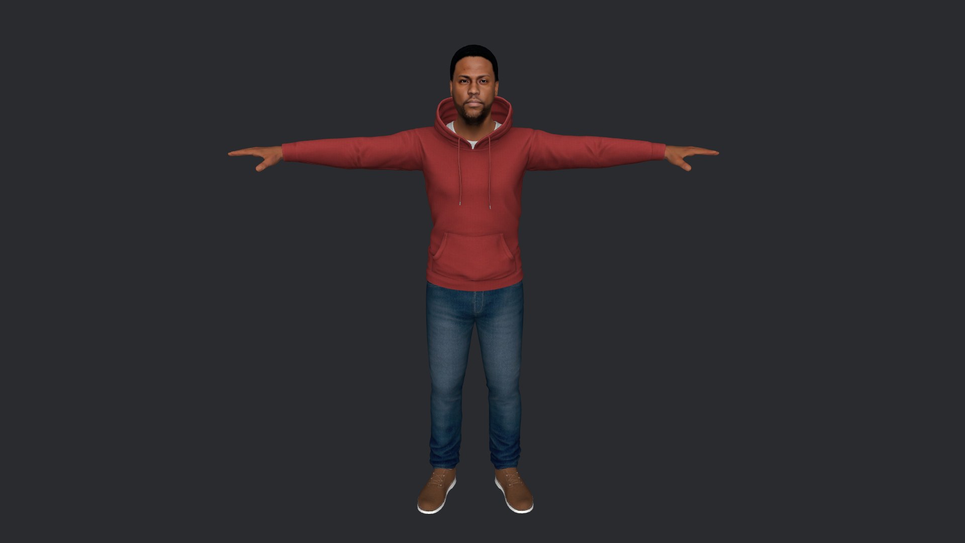 3D Kevin Hart Hyper Realistic Full Body Fully Rigged 3D Character model ...