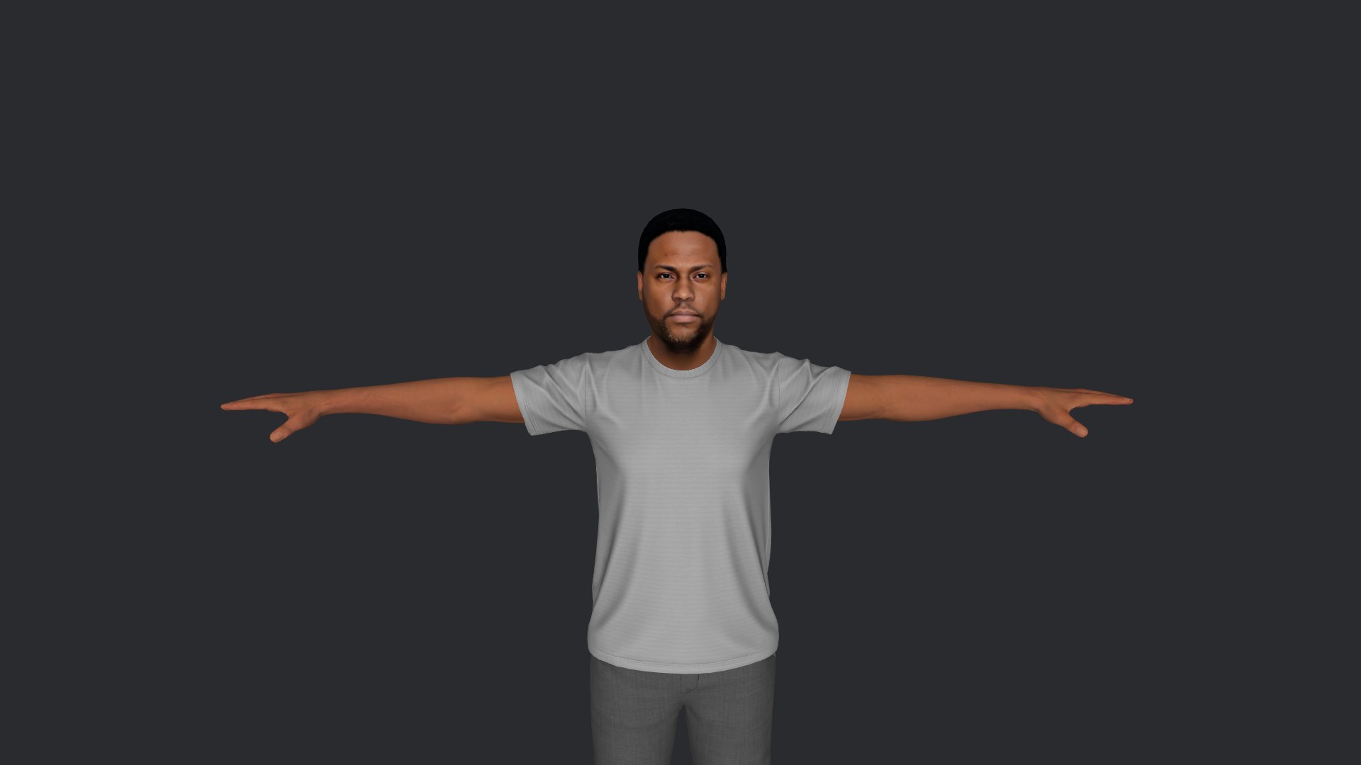 3D Kevin Hart Hyper Realistic Full Body Fully Rigged 3D Character model ...