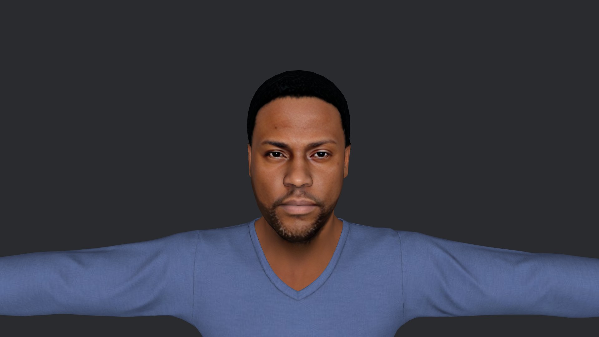 3D Kevin Hart Hyper Realistic Full Body Fully Rigged 3D Character model ...
