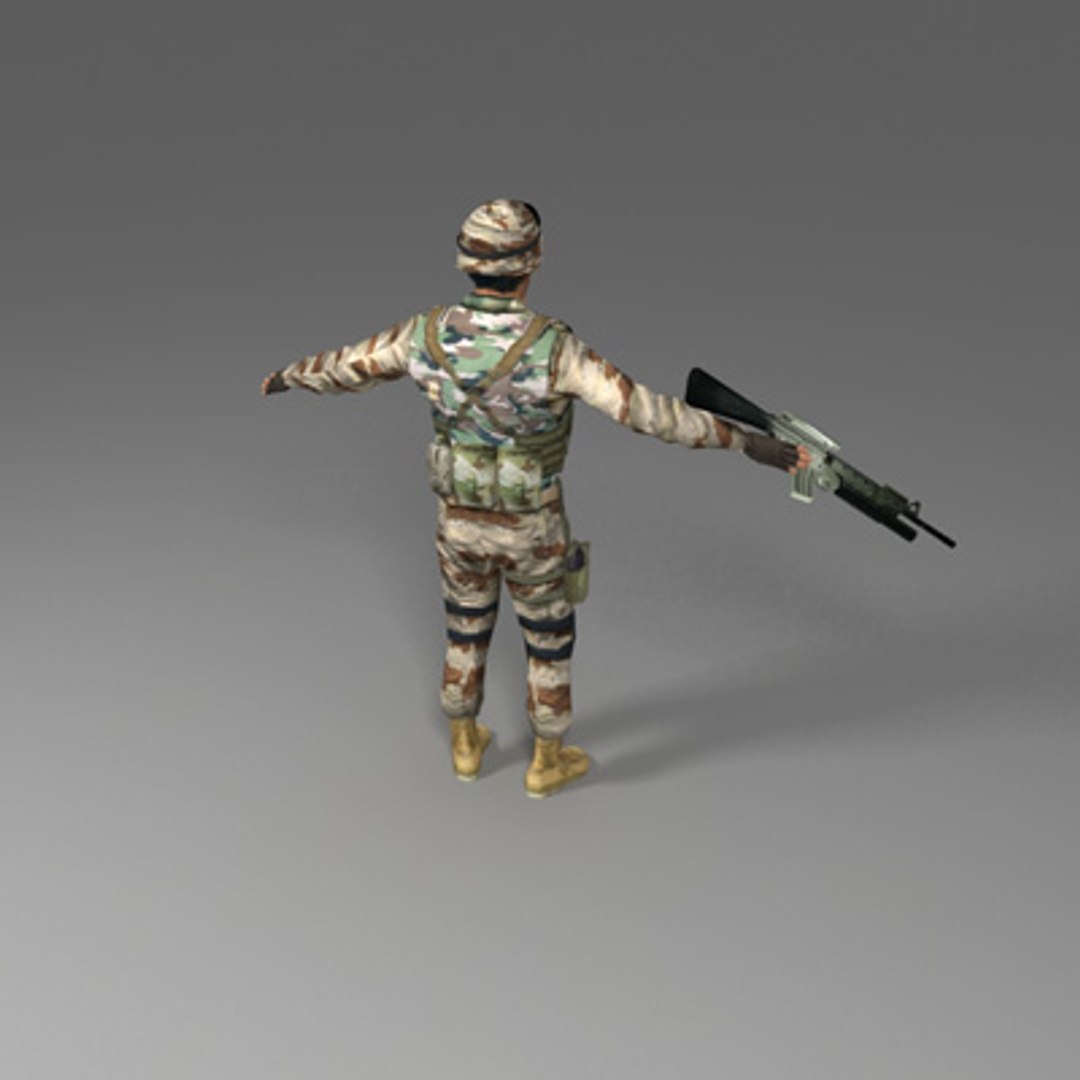 3d Rigged Rangers Usmcs Soldiers Model