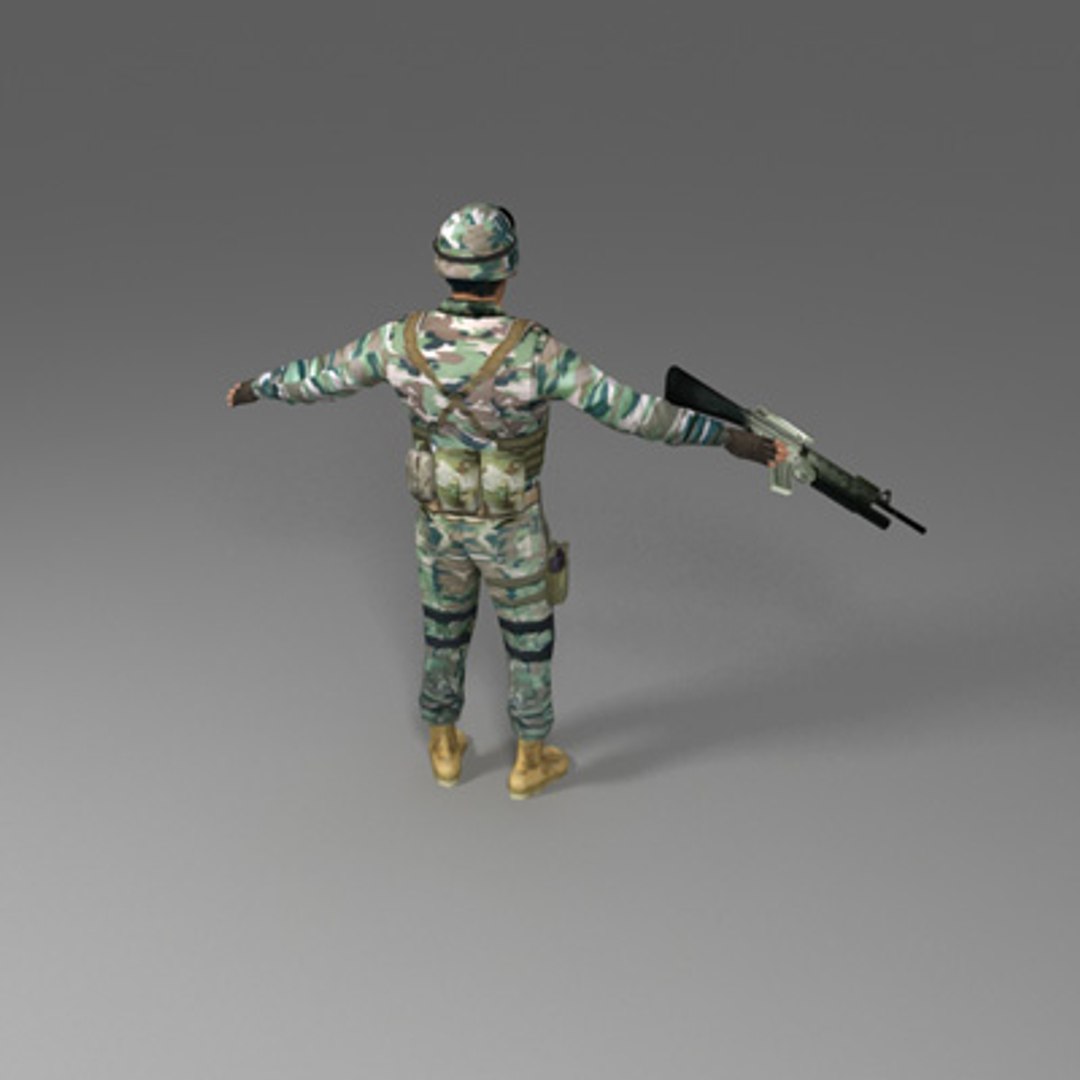 3d Rigged Rangers Usmcs Soldiers Model