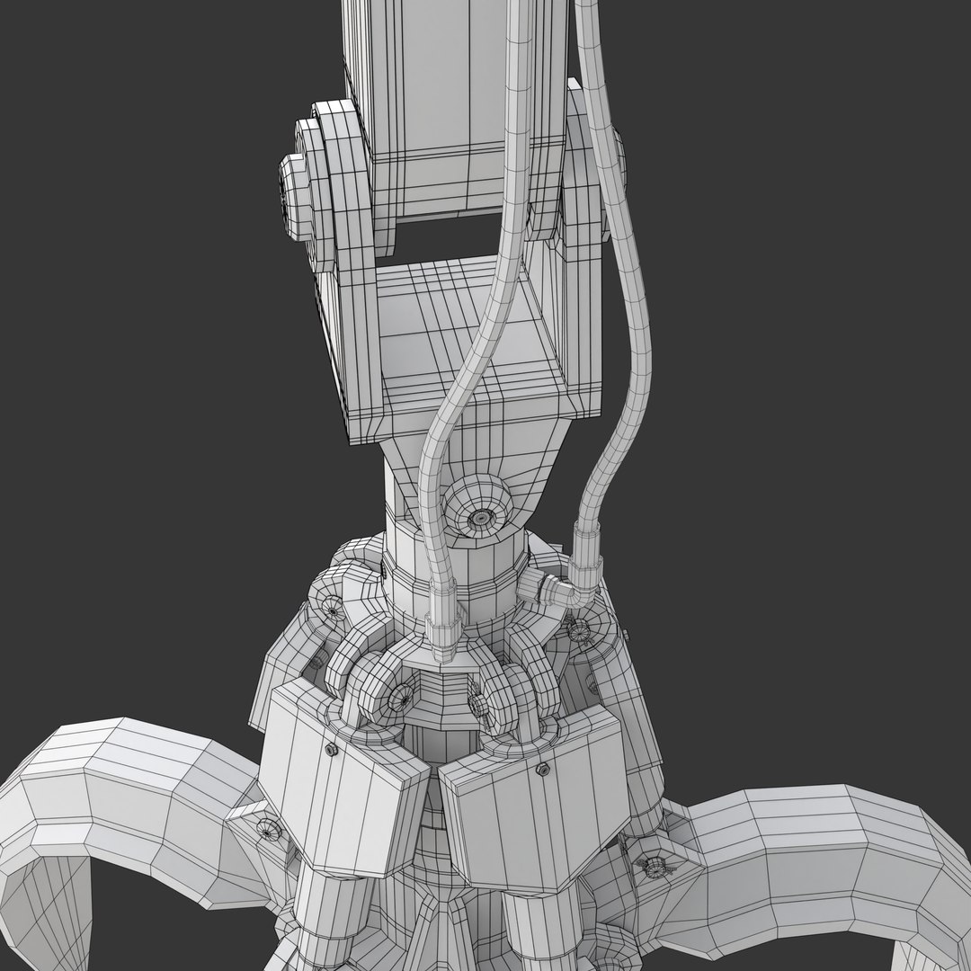 Rigged Industrial Hydromechanical Claw 3D Model - TurboSquid 2533012