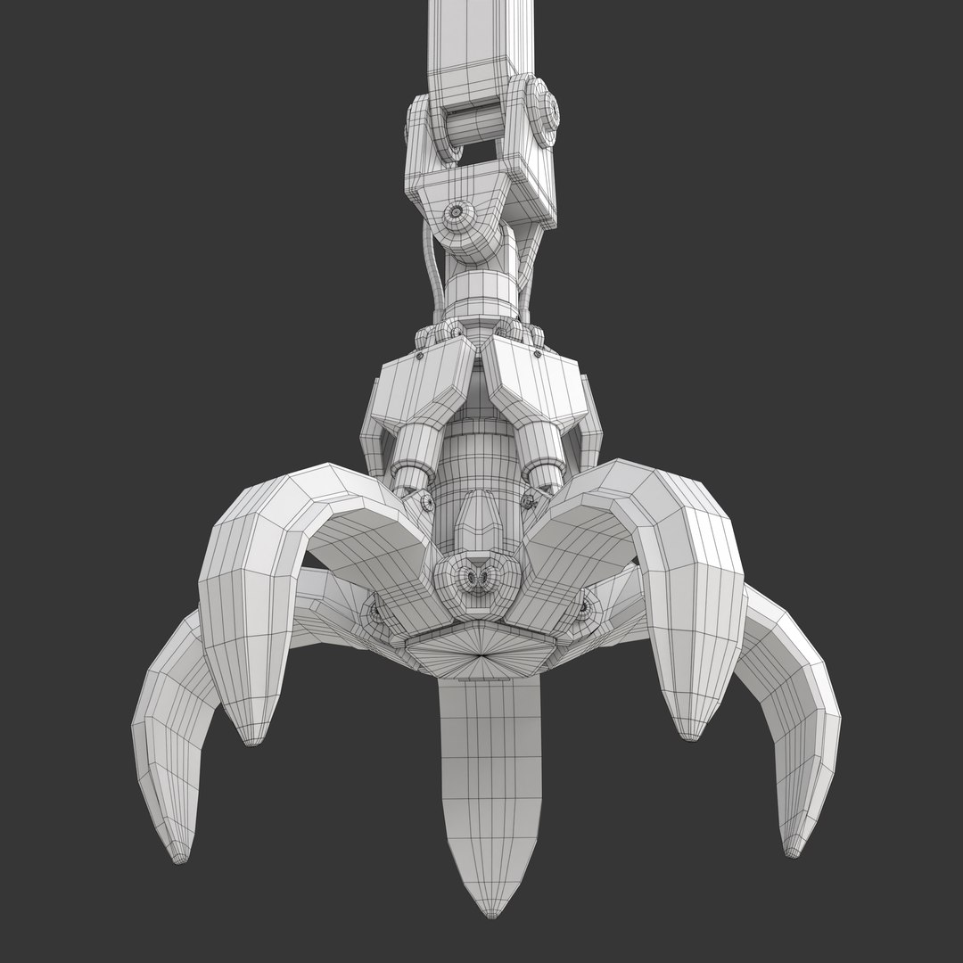 Rigged Industrial Hydromechanical Claw 3D Model - TurboSquid 2533012