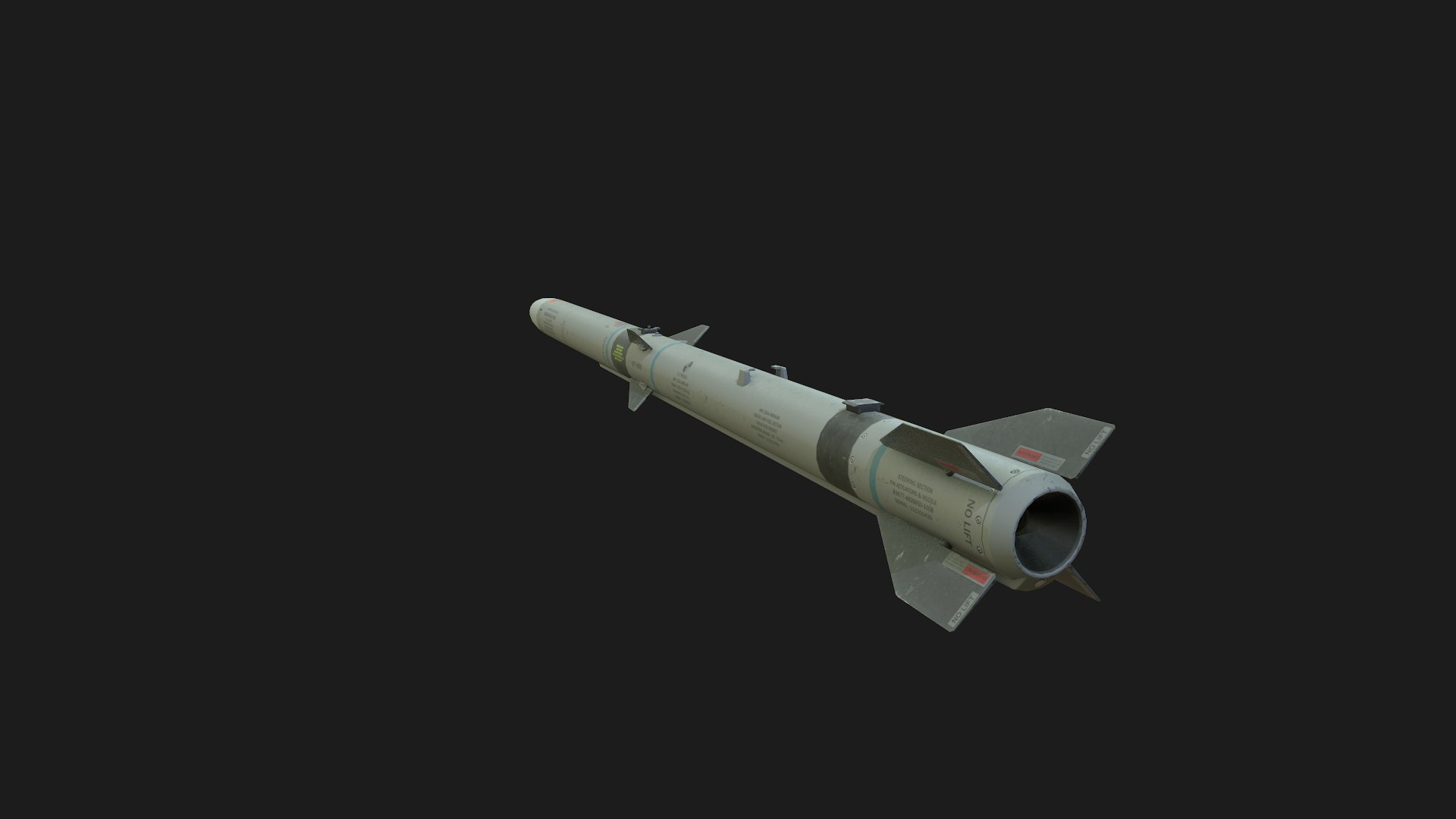 AIM-120 AMRAAM 3D Model - TurboSquid 2382059