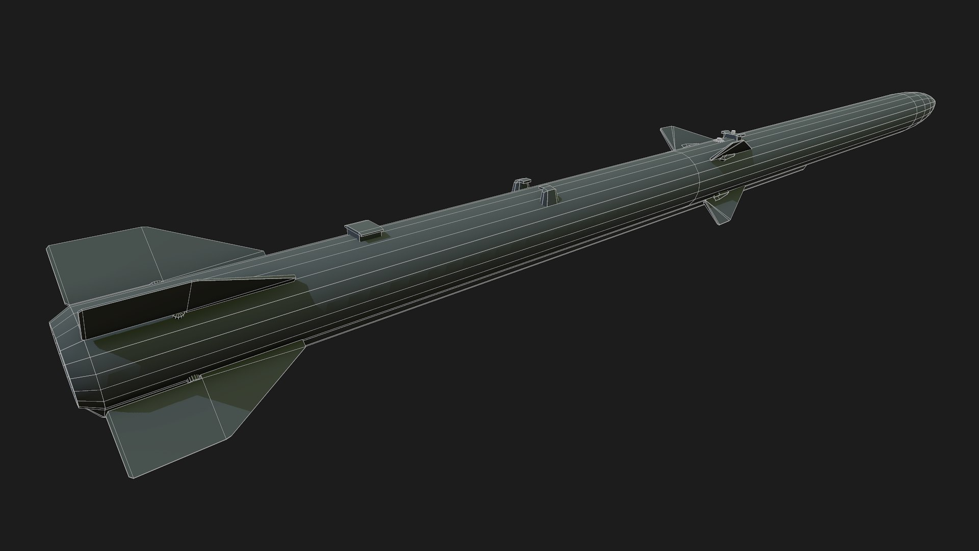 AIM-120 AMRAAM 3D Model - TurboSquid 2382059