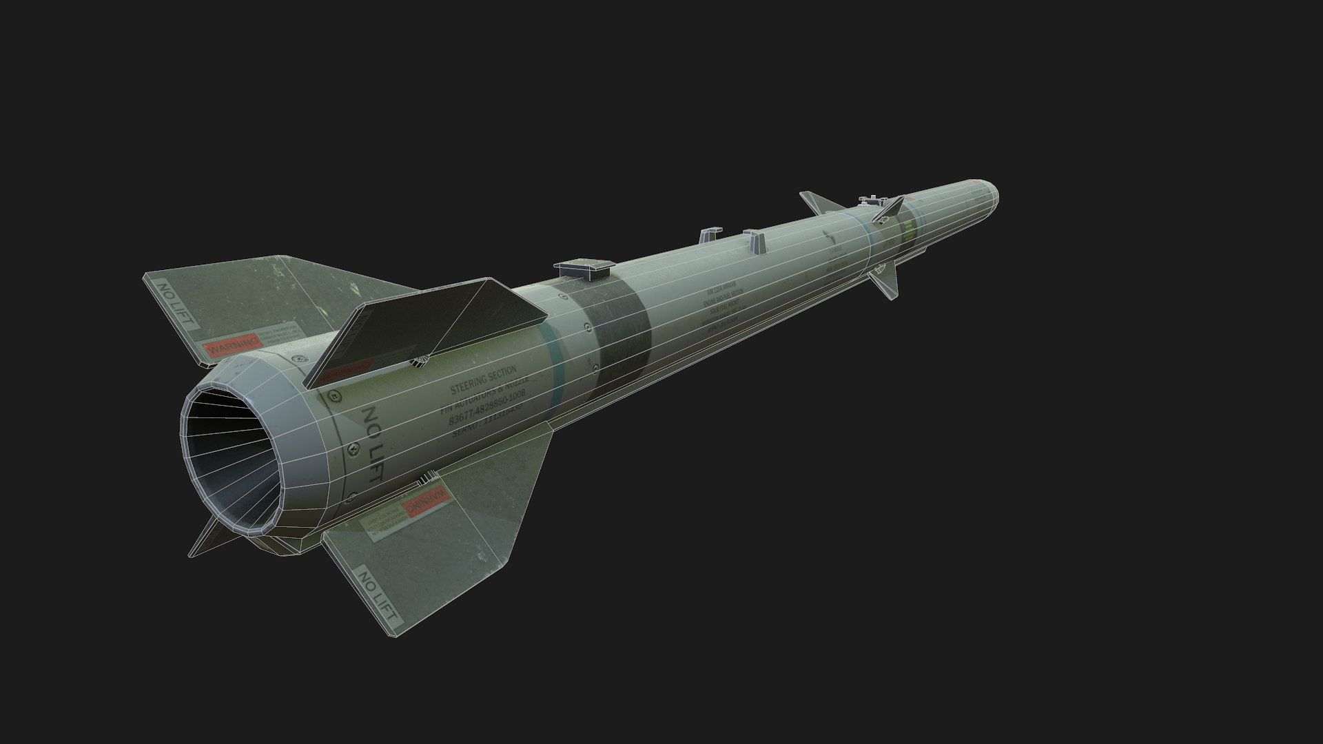 AIM-120 AMRAAM 3D Model - TurboSquid 2382059