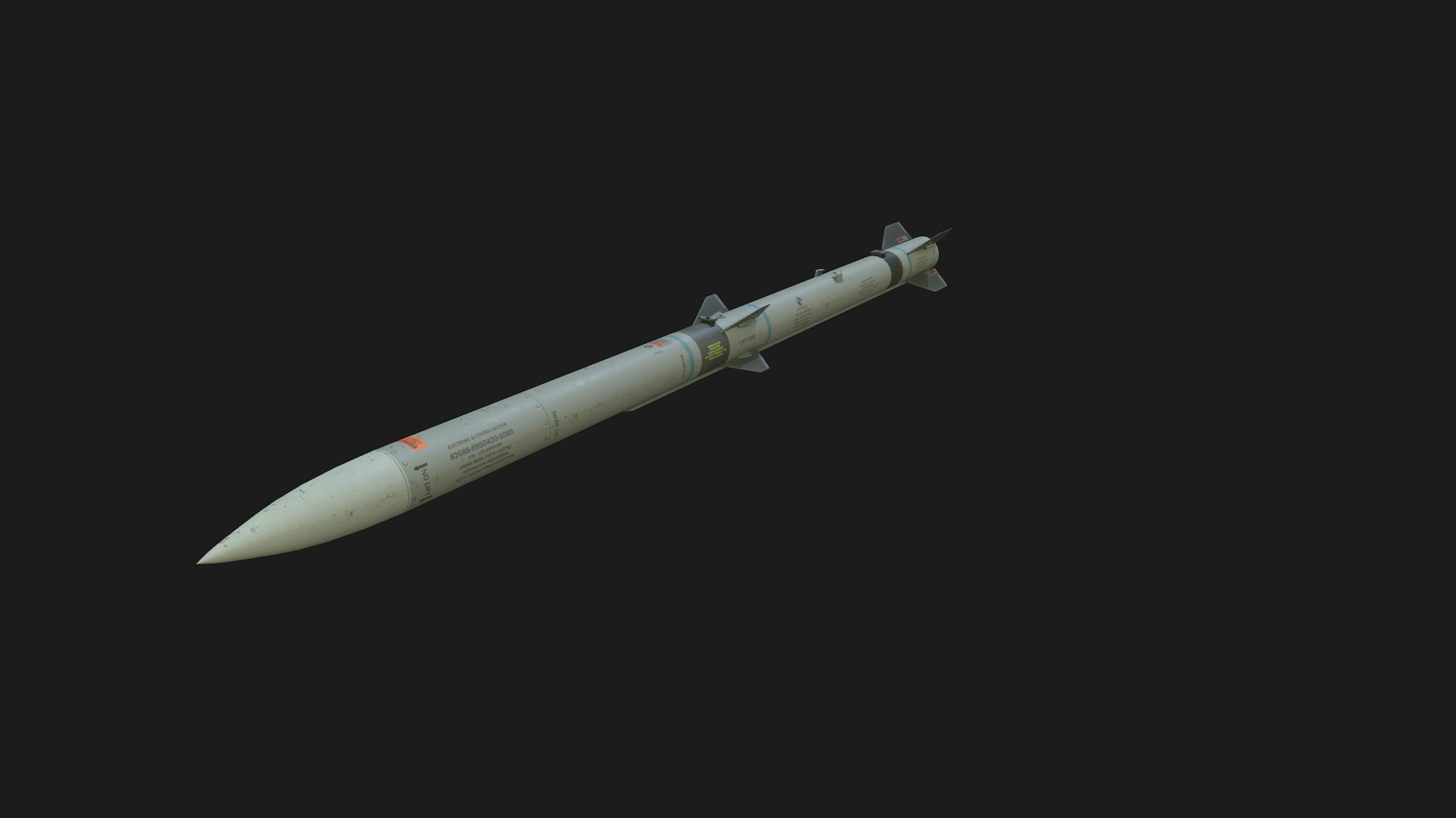 AIM-120 AMRAAM 3D Model - TurboSquid 2382059