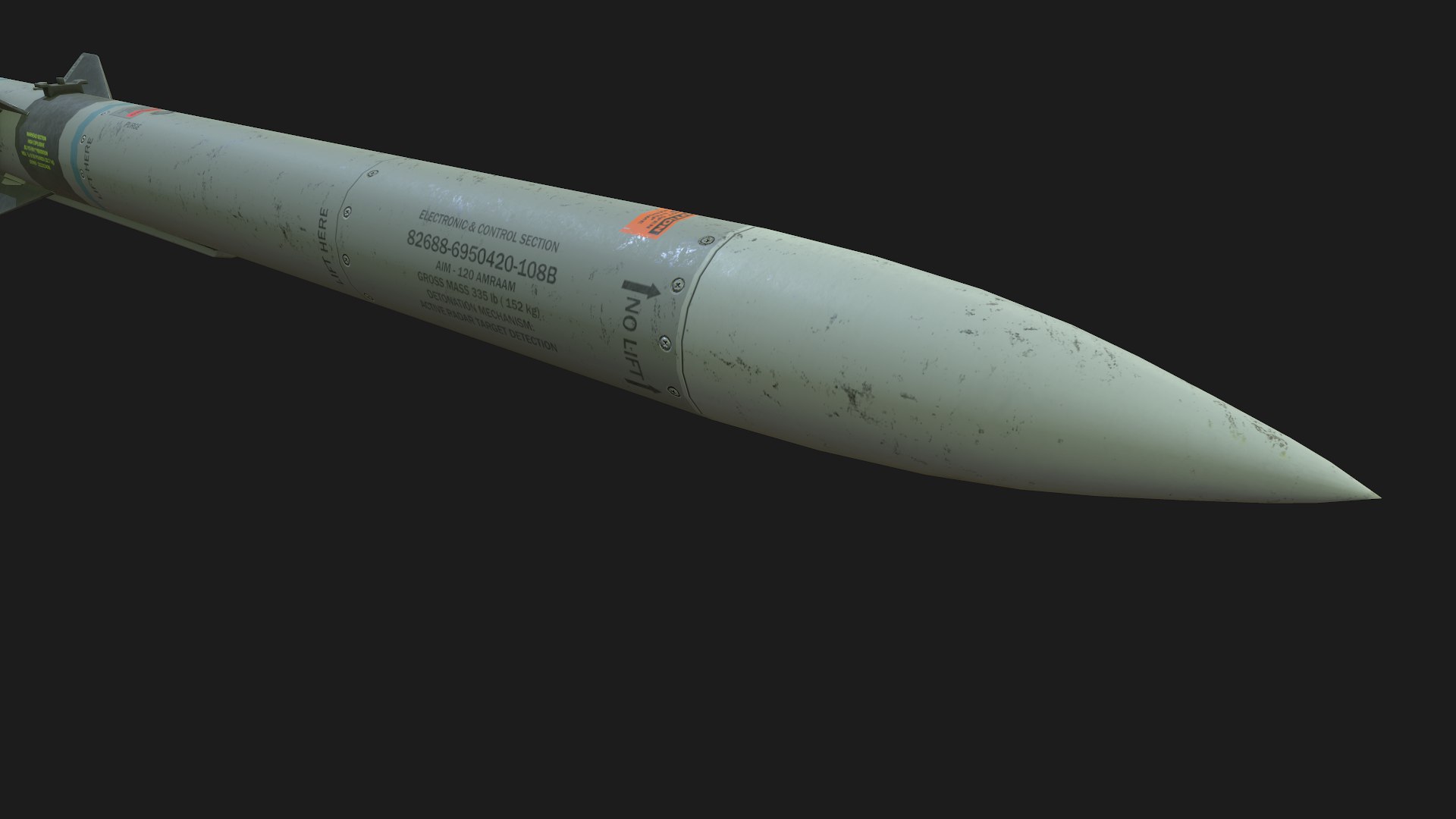 AIM-120 AMRAAM 3D Model - TurboSquid 2382059