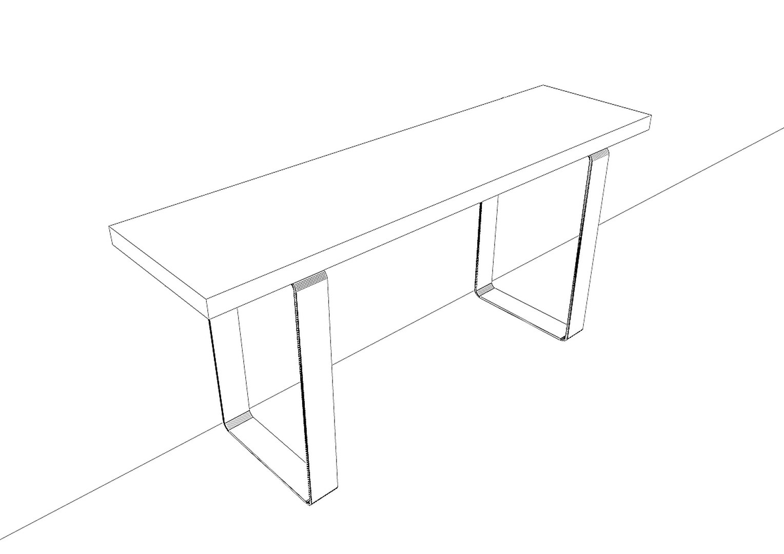 modern console 3d model