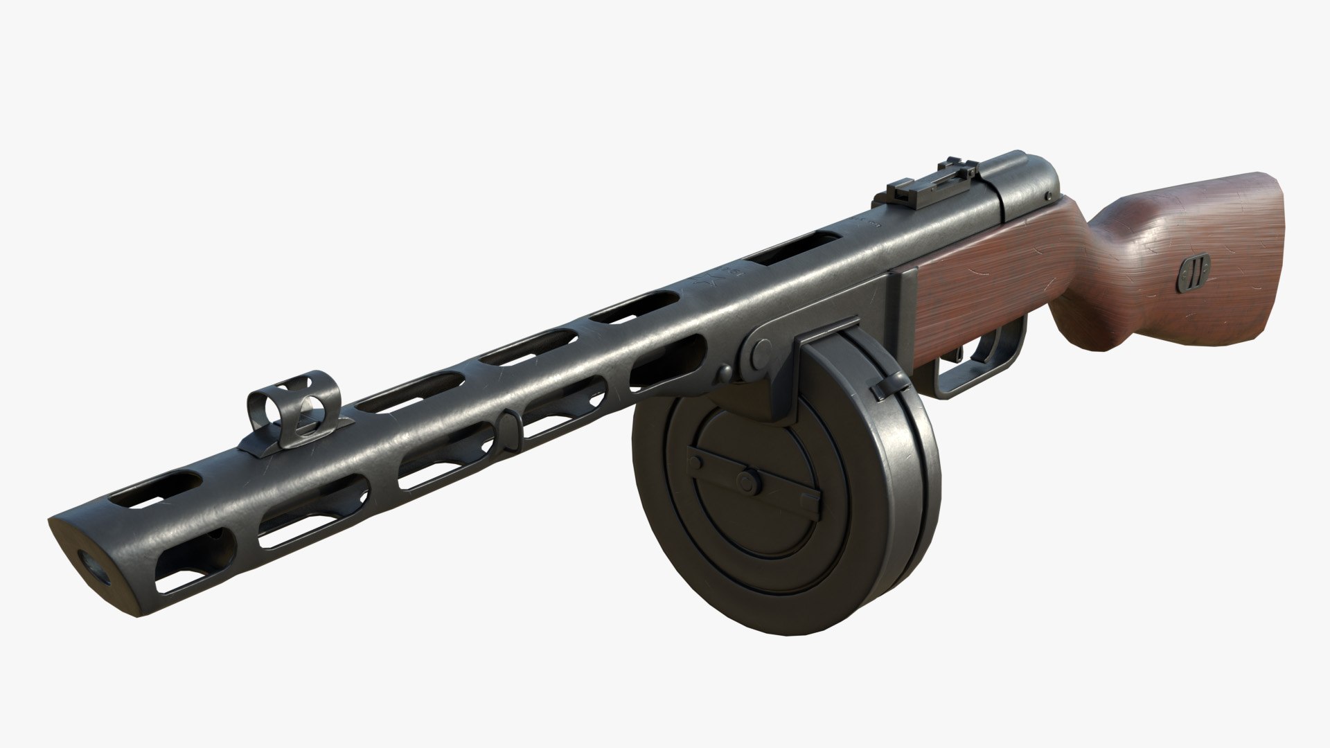 Ppsh-41 Soviet Submachine Gun 3D Model - TurboSquid 1325693