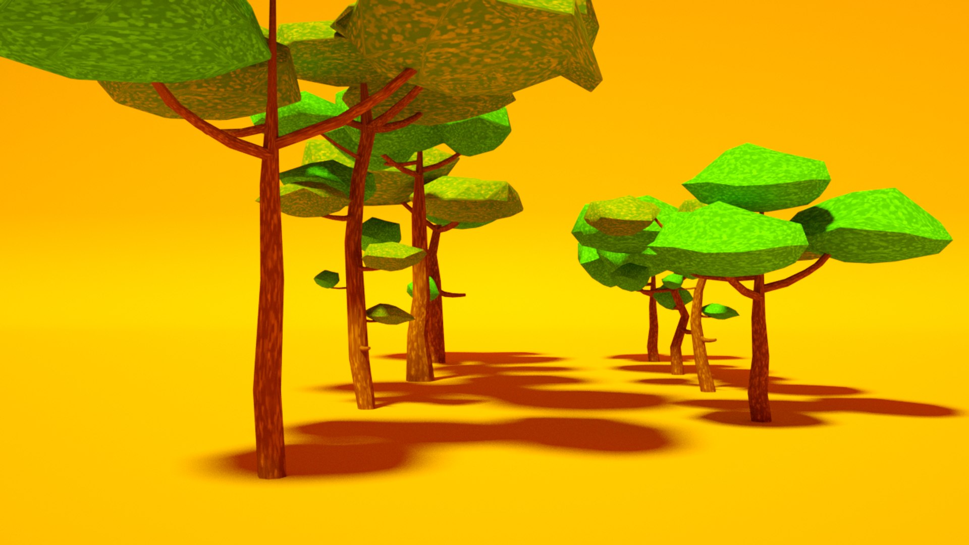 3D cartoon tree pack - TurboSquid 1385196