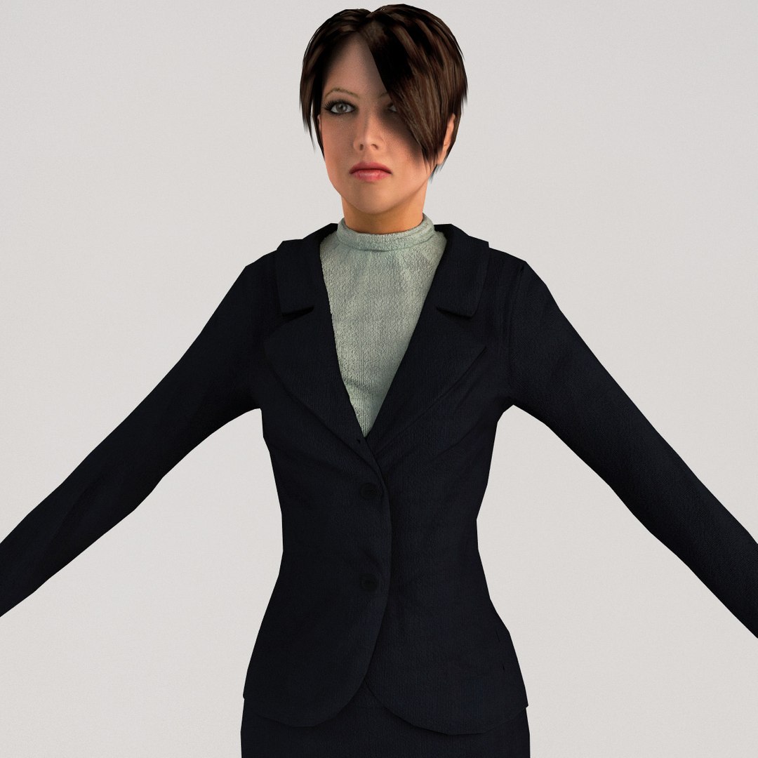 3d Model Of Business Woman