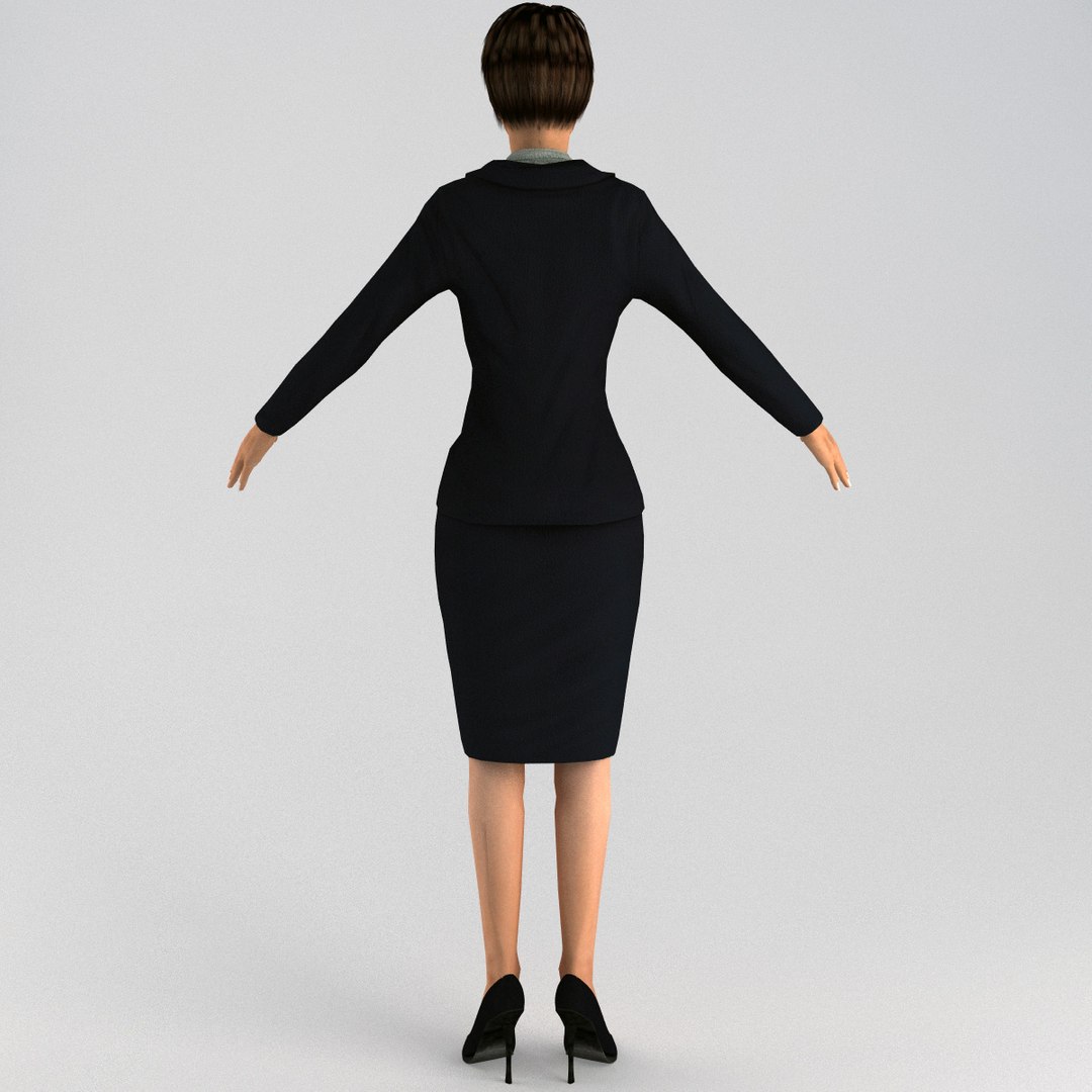 3d Model Of Business Woman