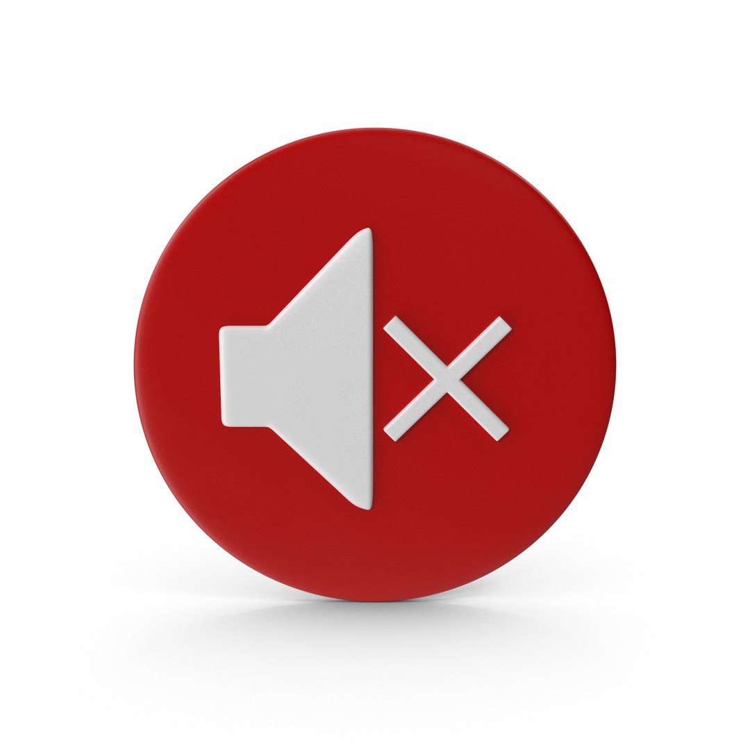3D Sound Icon Red White - TurboSquid 2316671