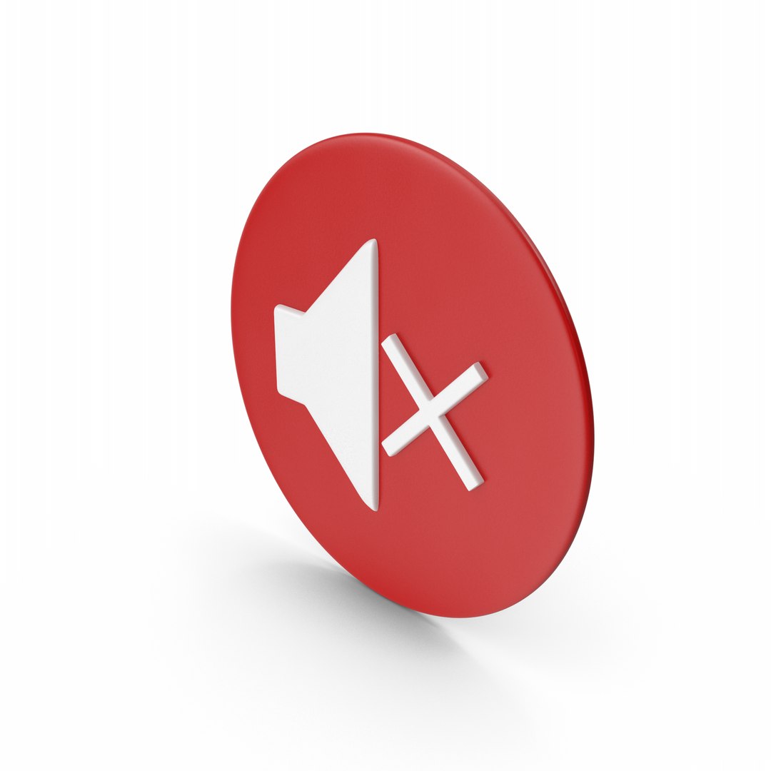 3D Sound Icon Red White - TurboSquid 2316671