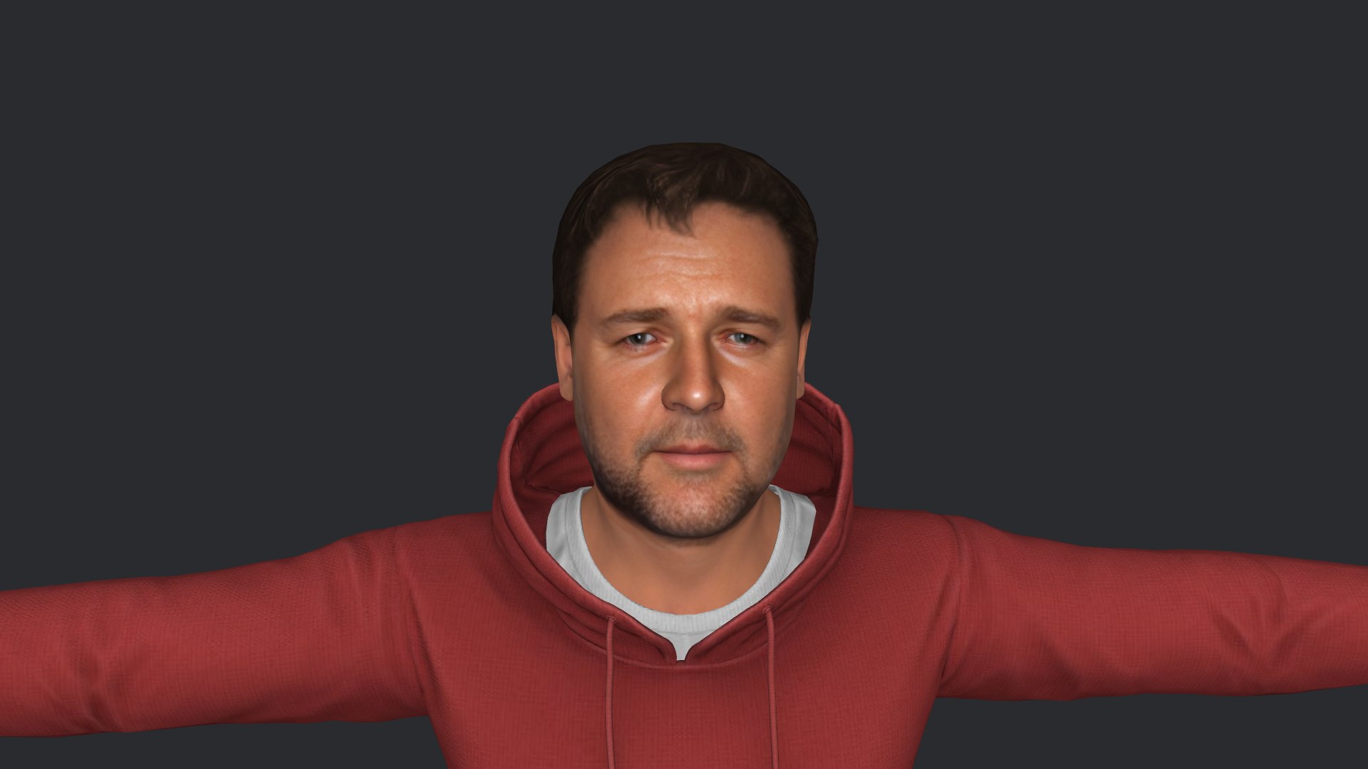 3D Russell Crowe Hyper Realistic Full Body Fully Rigged 3D Character ...