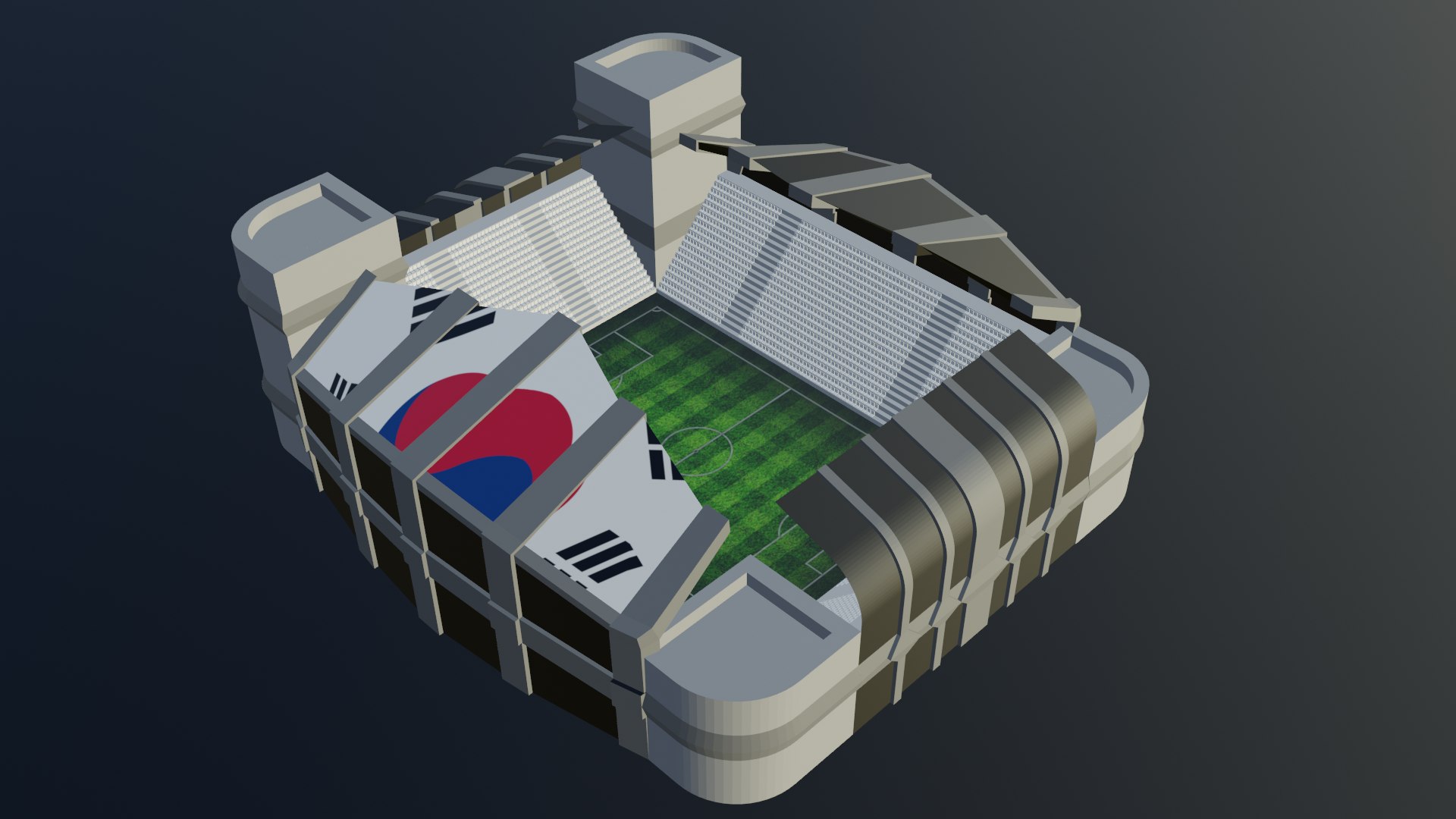 Football Stadium - South Korea 3D Model - TurboSquid 1882121