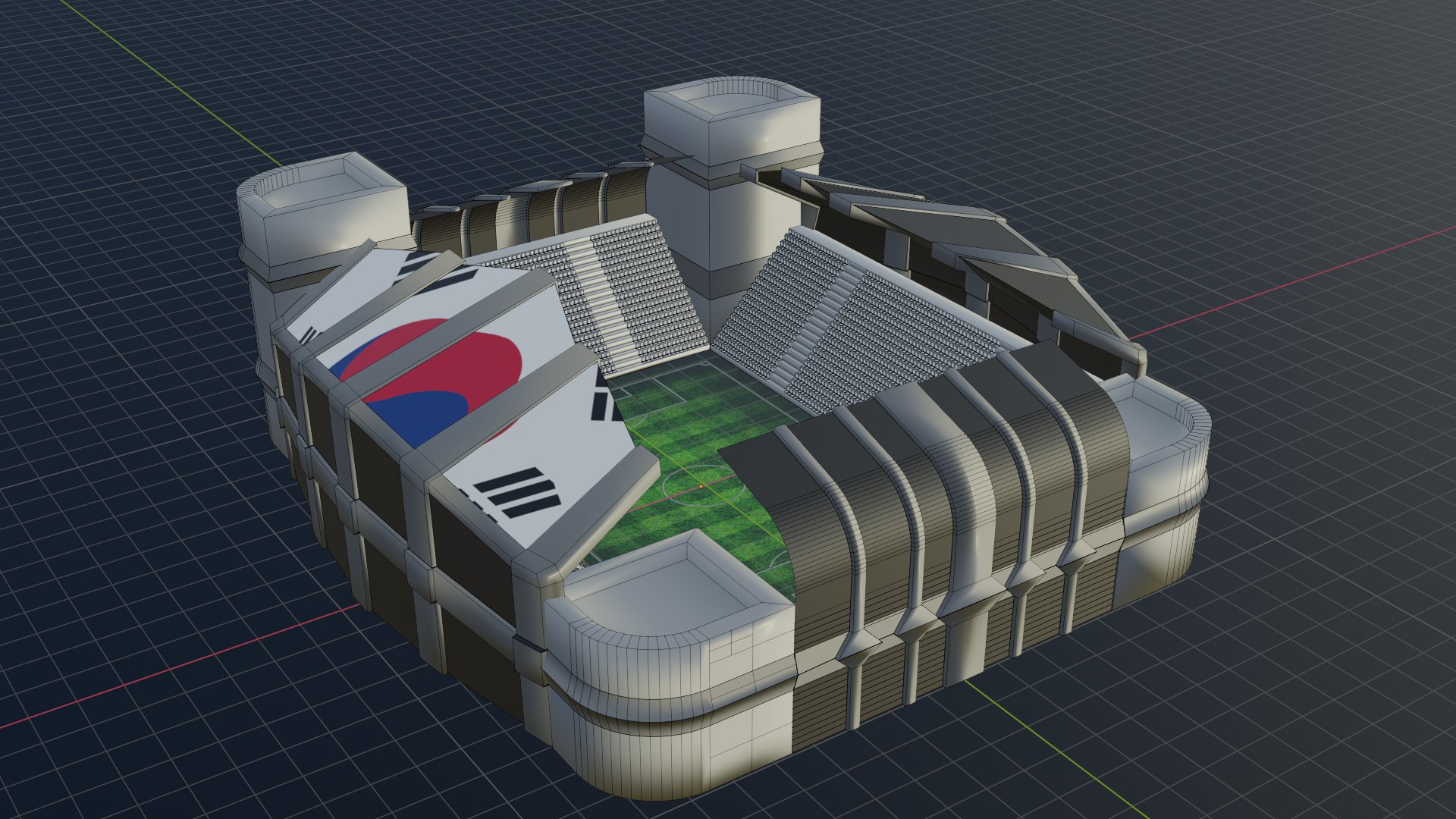 Football Stadium - South Korea 3D Model - TurboSquid 1882121