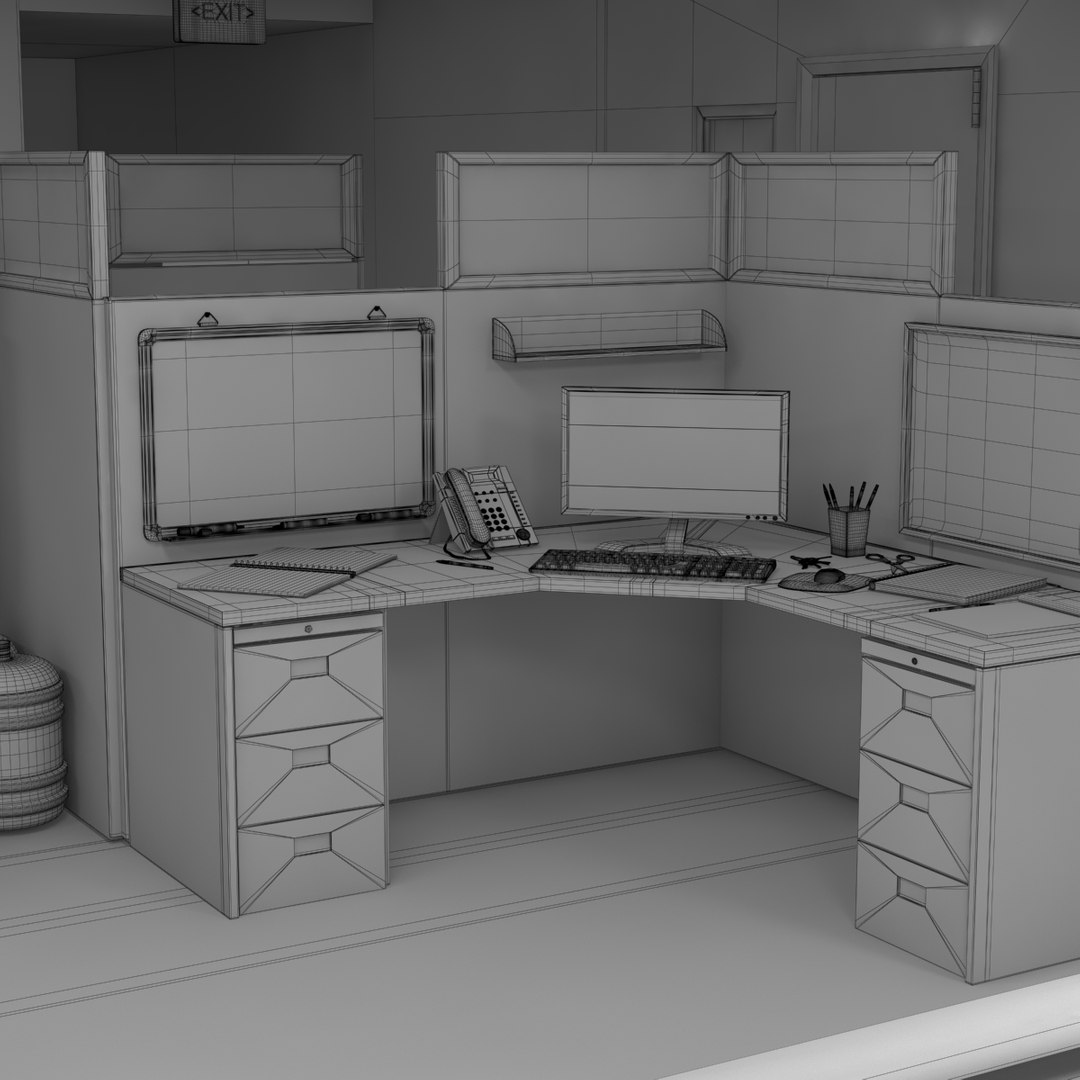 Obj Corporate Cubicle Area Office