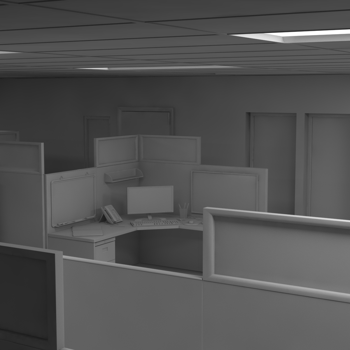 obj corporate cubicle area office