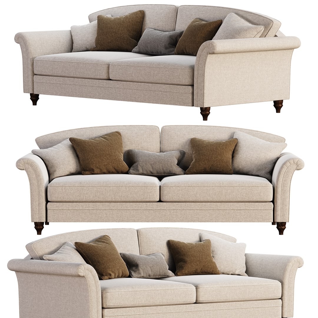 3D Woodstock 4 Seater Sofa - TurboSquid 2046333