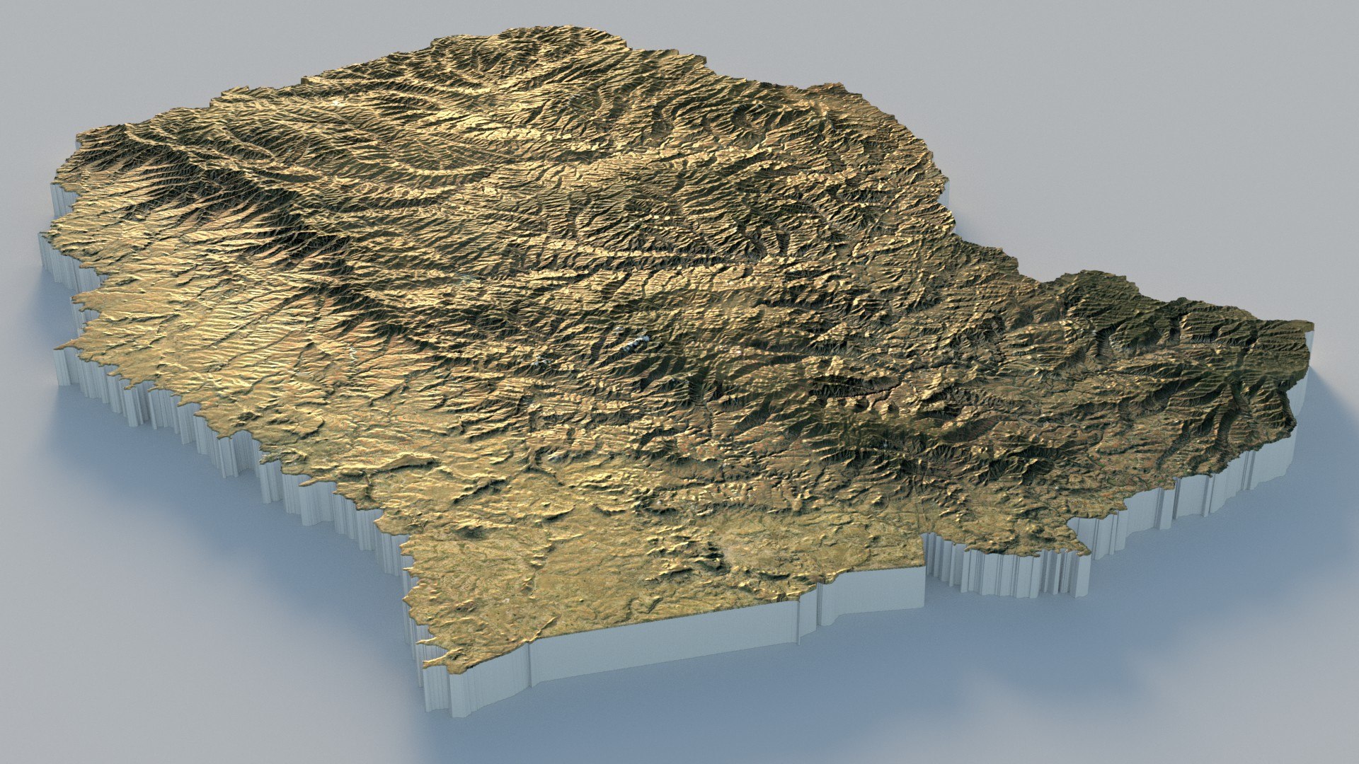 3D Model Lesotho Terrain Map - TurboSquid 2336511