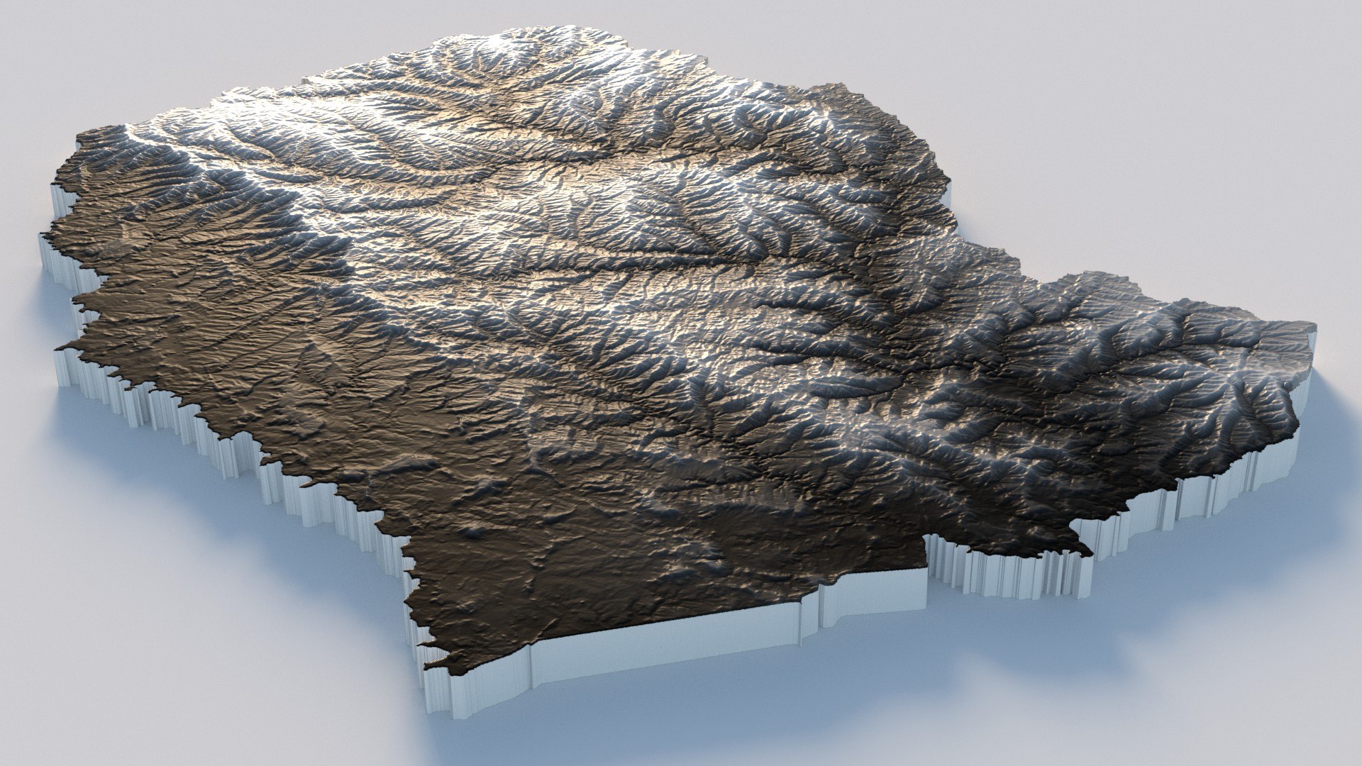 3D Model Lesotho Terrain Map - TurboSquid 2336511
