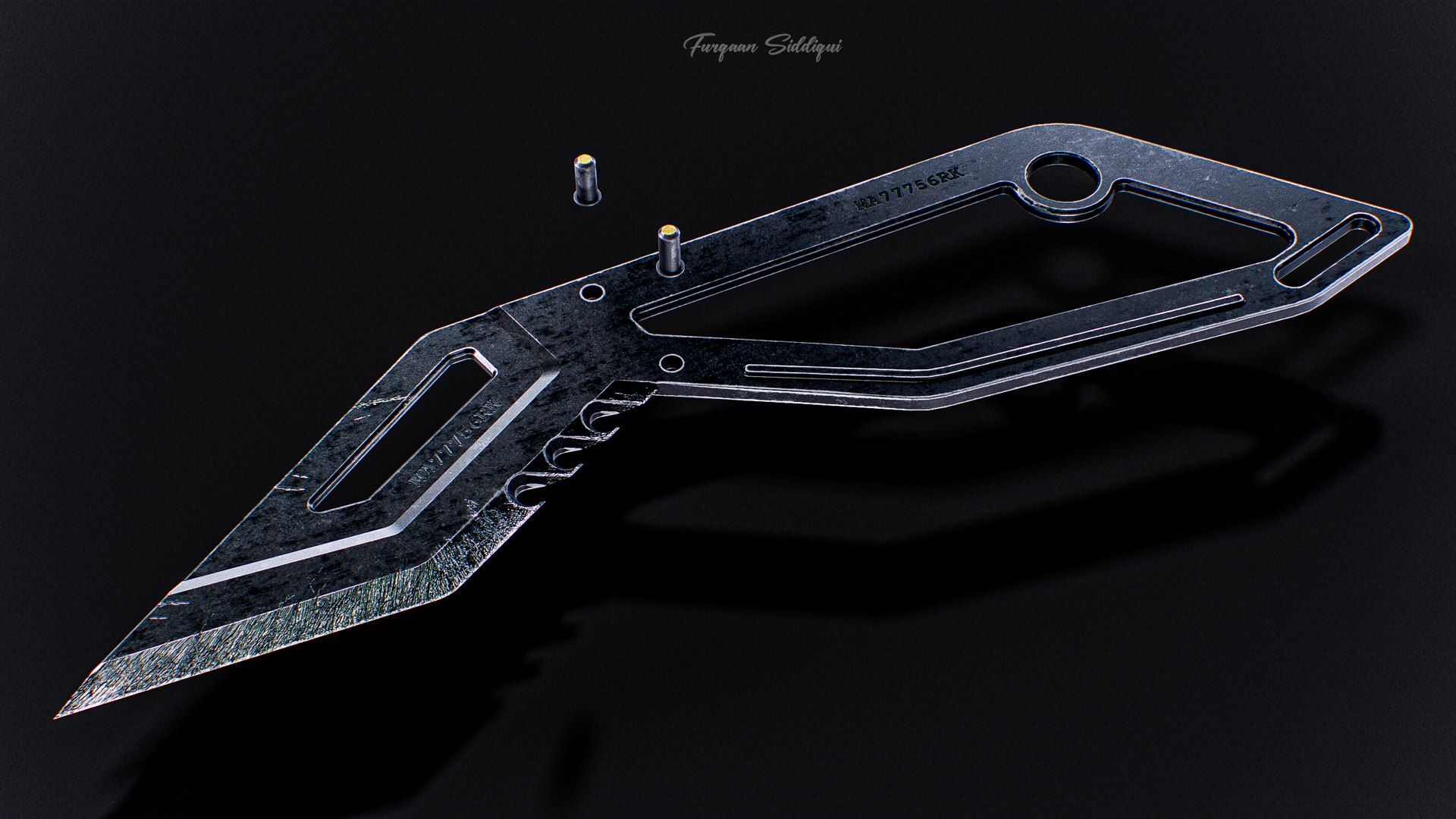 Sci-fi Knife PBR 3D model - TurboSquid 2134571