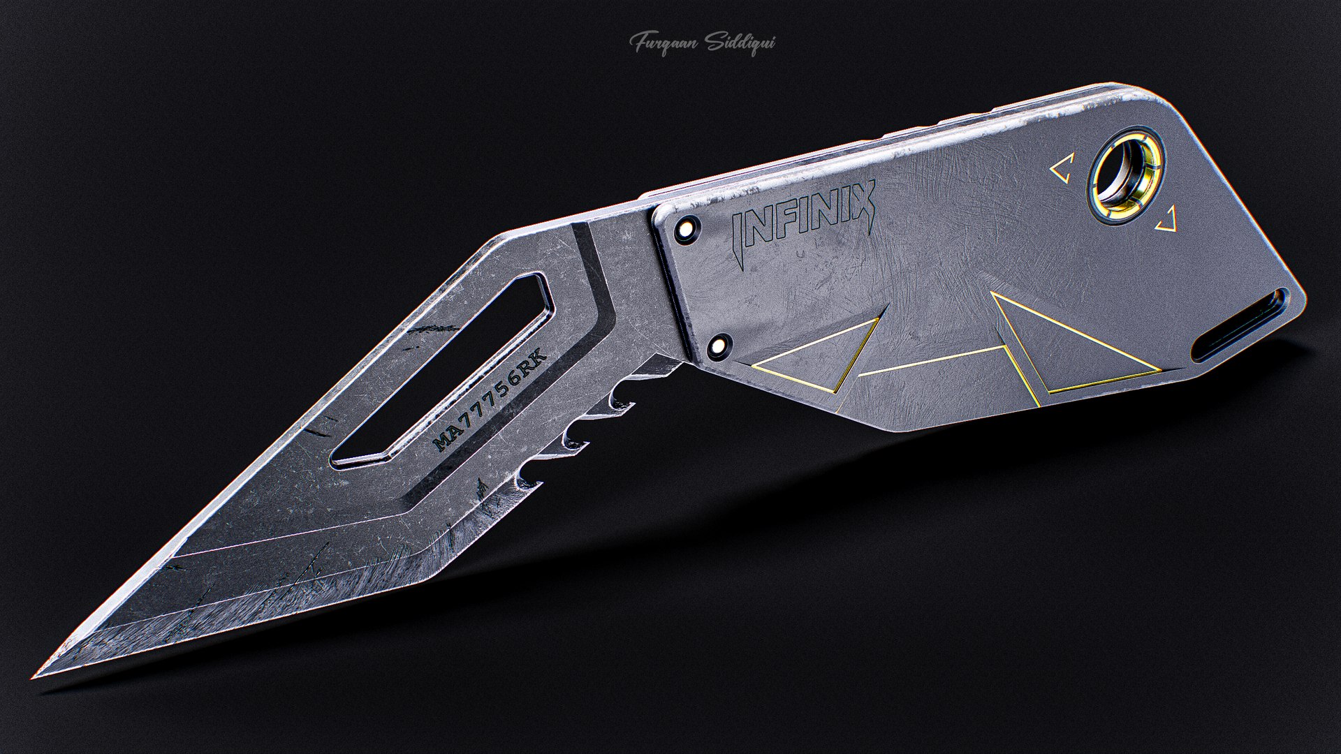 Sci-fi Knife PBR 3D model - TurboSquid 2134571