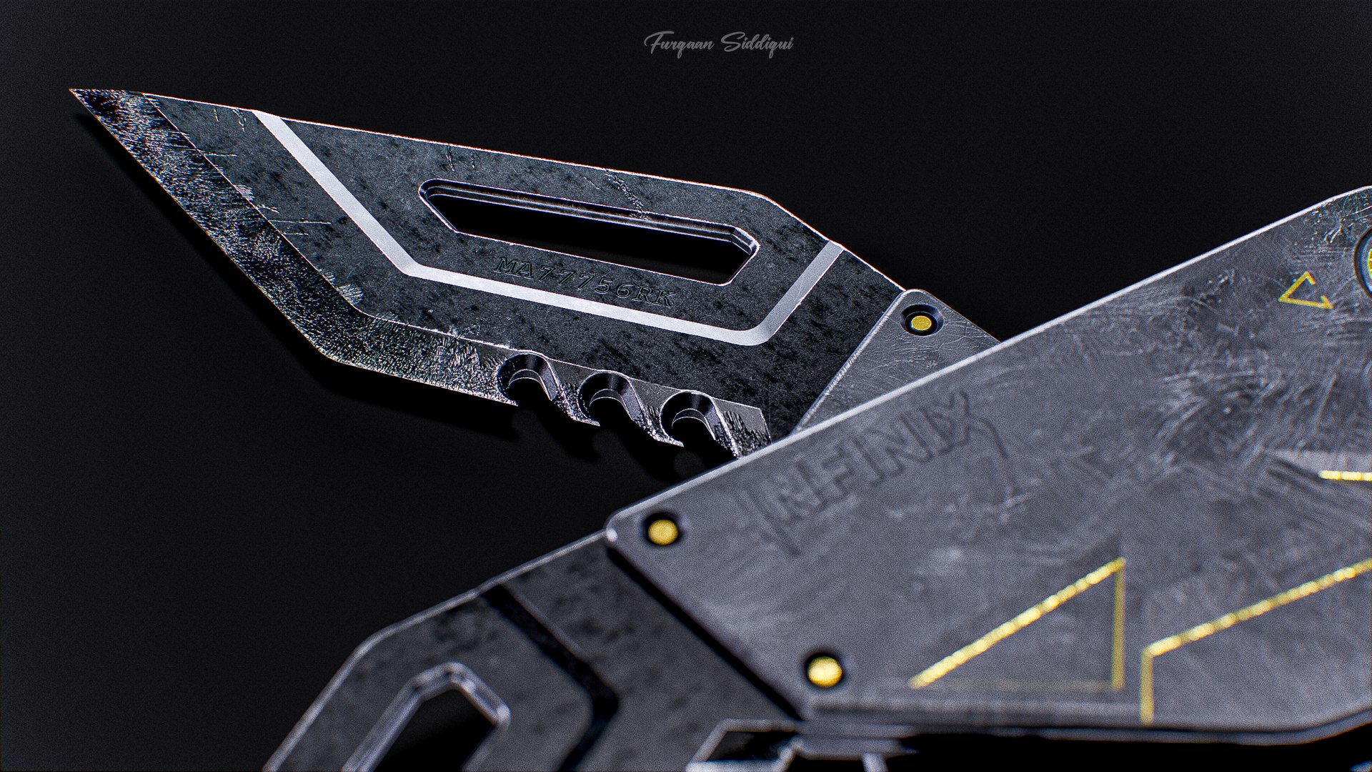 Sci-fi Knife PBR 3D model - TurboSquid 2134571