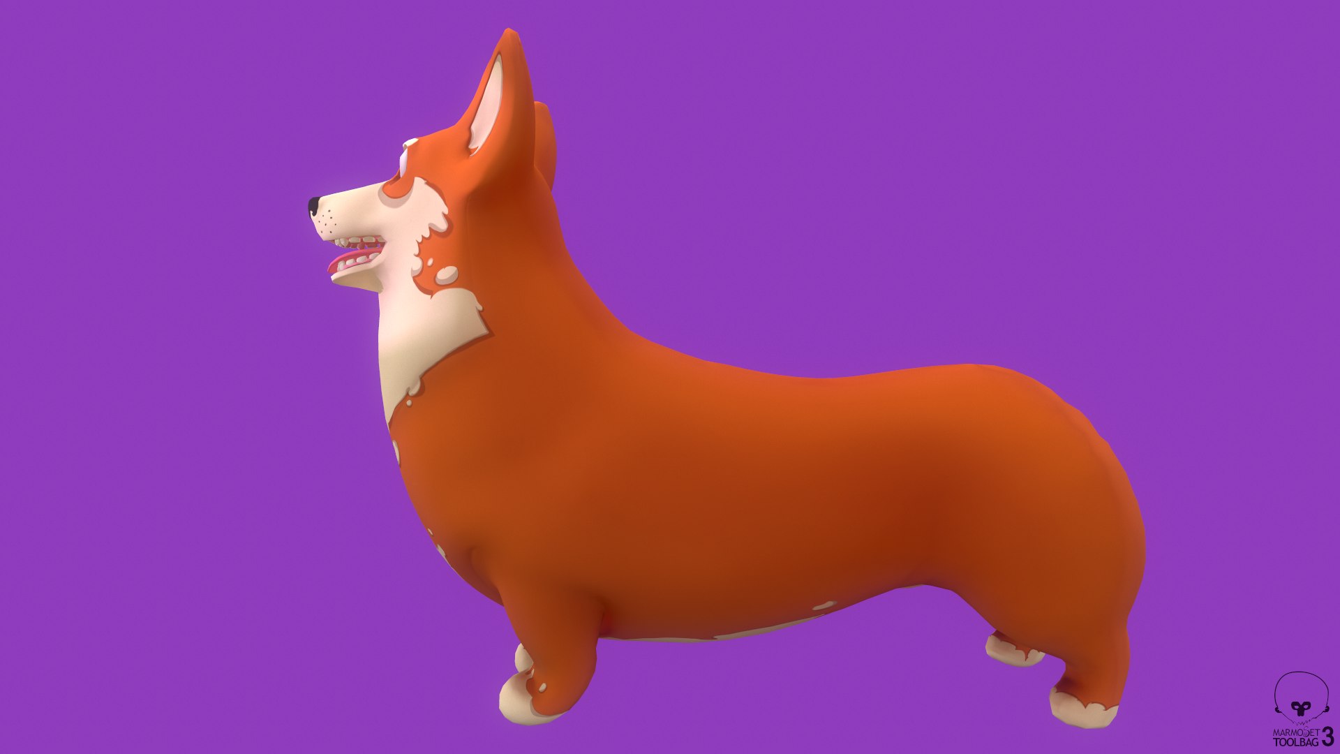 3D Orange Welsh Corgy Model - TurboSquid 2286385