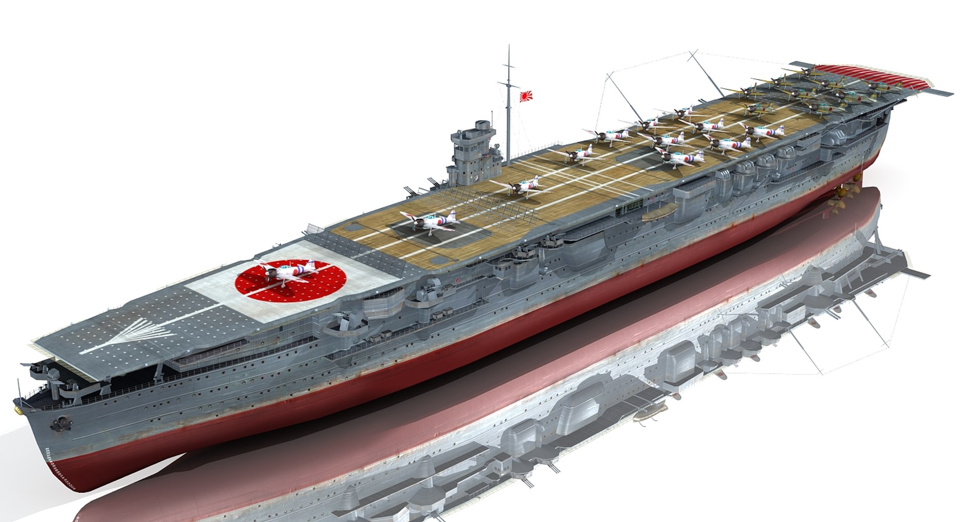 3D japanese aircraft carrier soryu model - TurboSquid 1305537