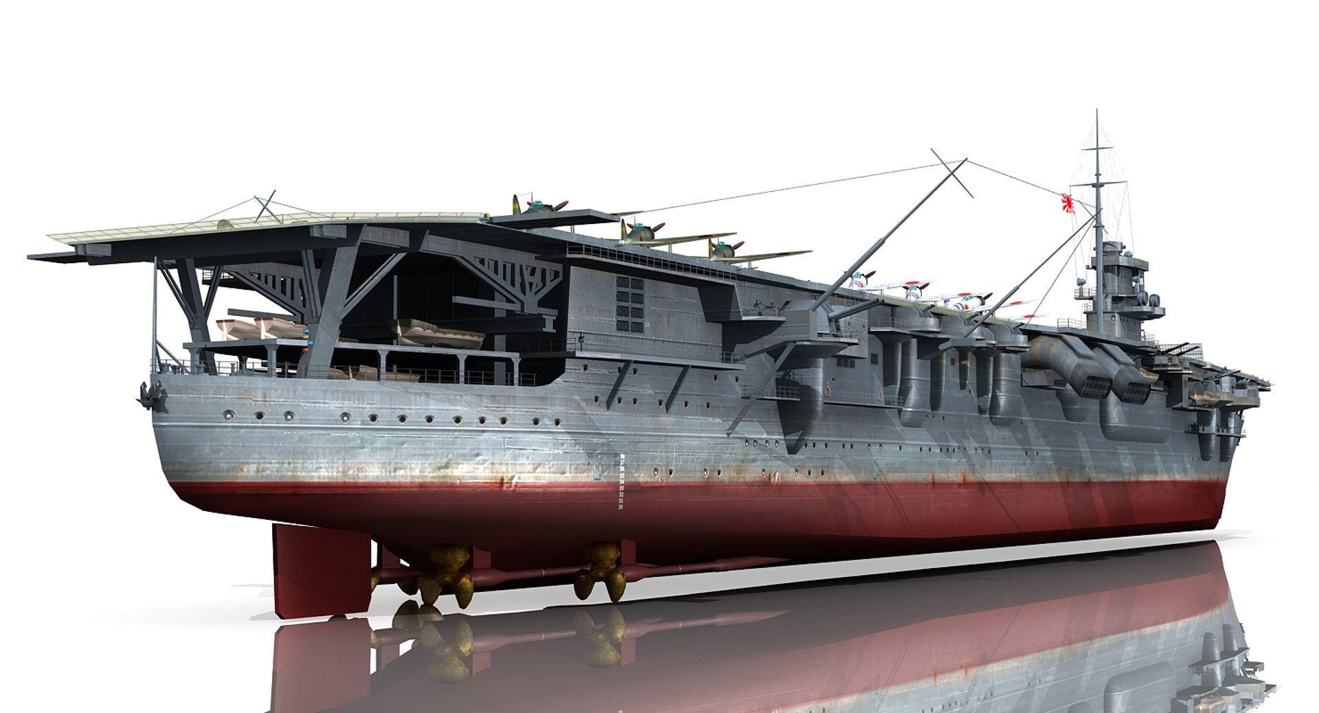 3D Japanese Aircraft Carrier Soryu Model - TurboSquid 1305537