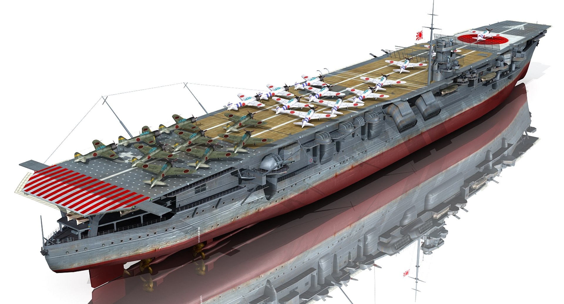 3D japanese aircraft carrier soryu model - TurboSquid 1305537