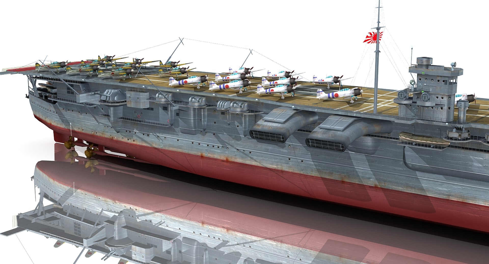 3D japanese aircraft carrier soryu model - TurboSquid 1305537