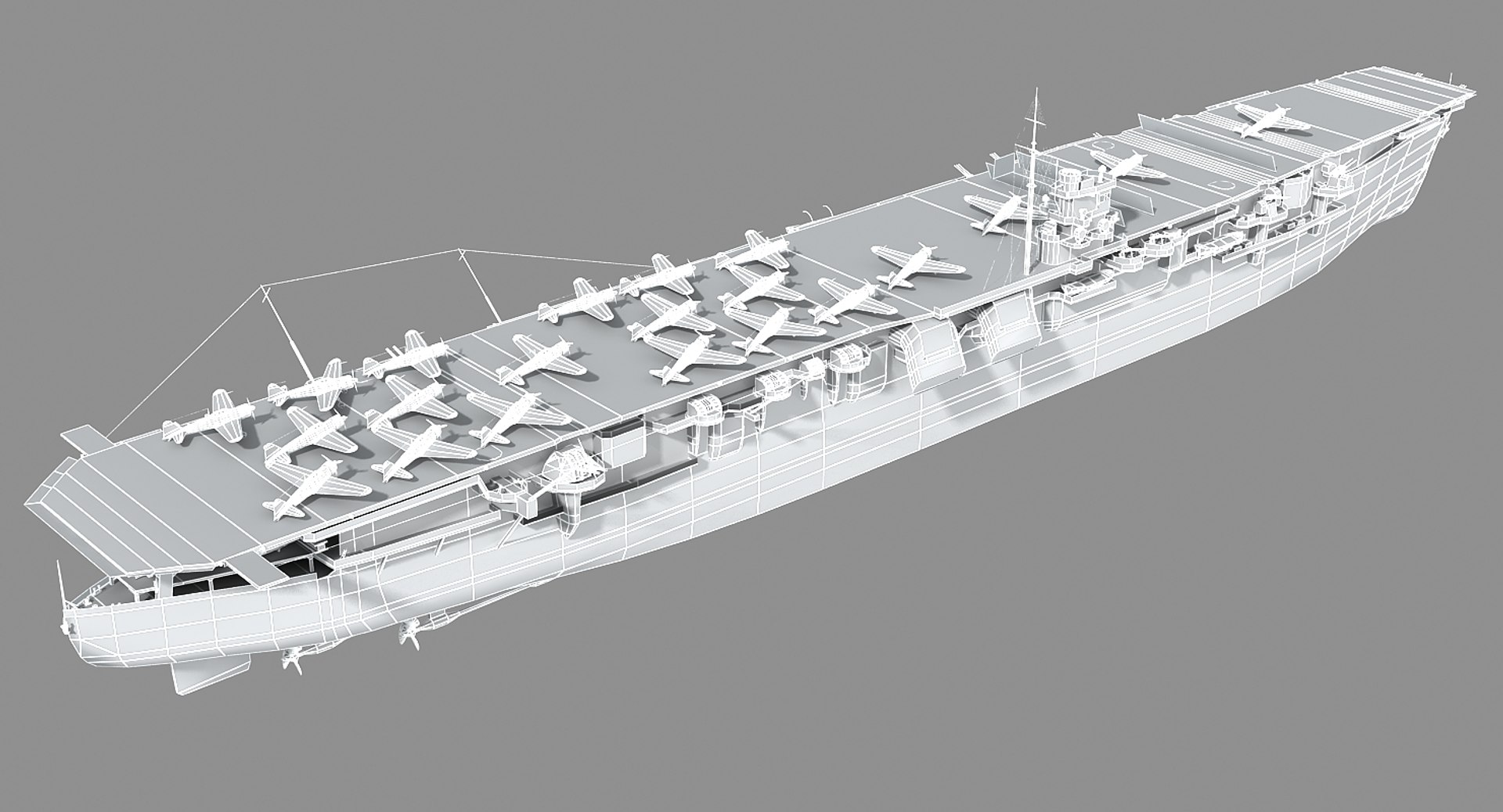 3D japanese aircraft carrier soryu model - TurboSquid 1305537