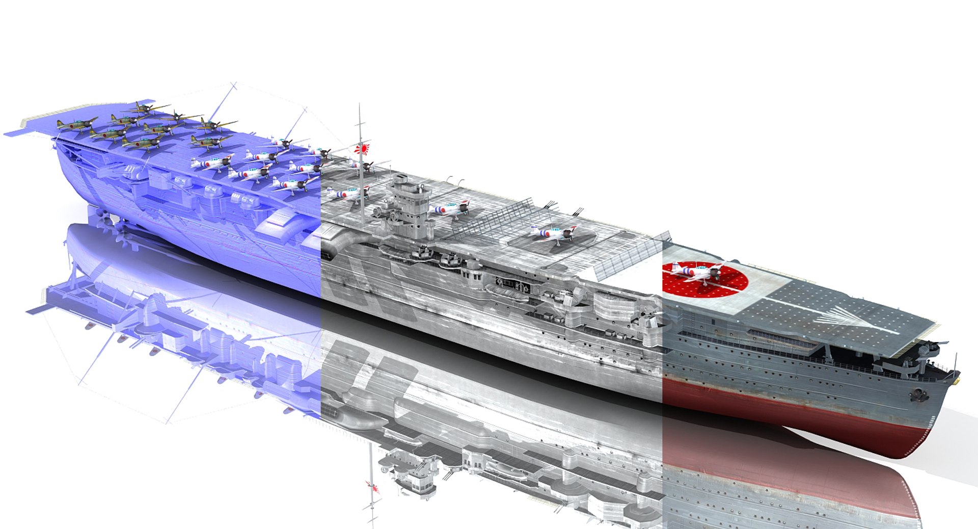 3D japanese aircraft carrier soryu model - TurboSquid 1305537