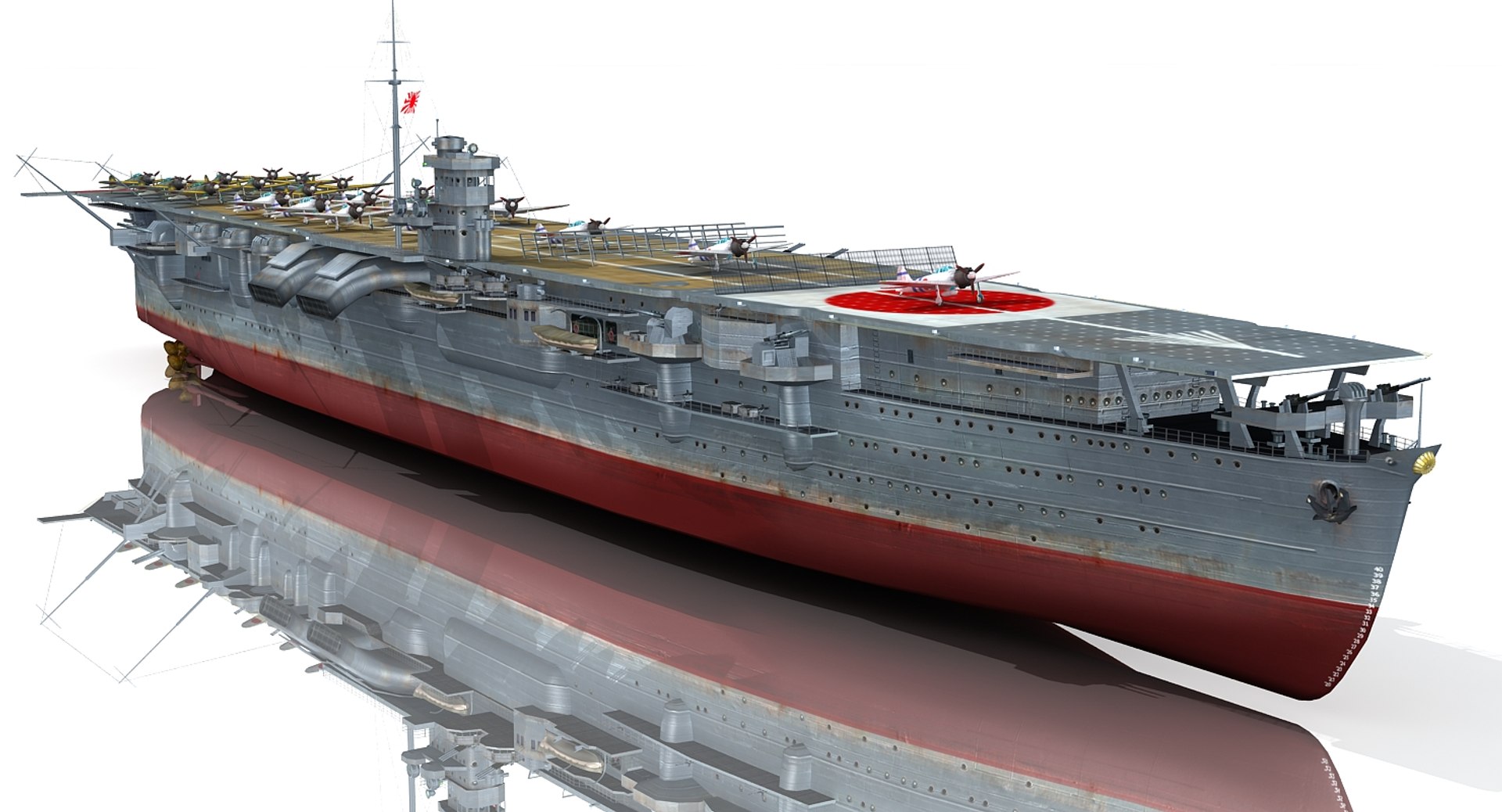 3D japanese aircraft carrier soryu model - TurboSquid 1305537