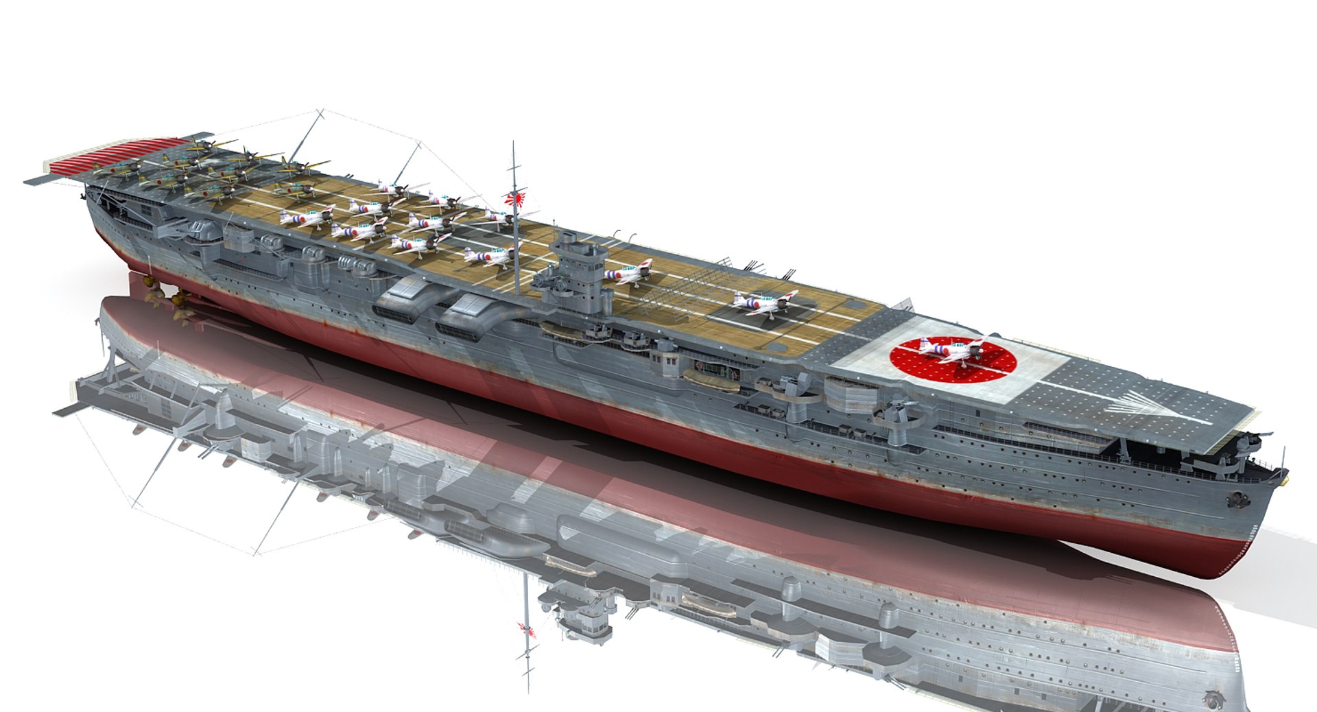 3D Japanese Aircraft Carrier Soryu Model - TurboSquid 1305537