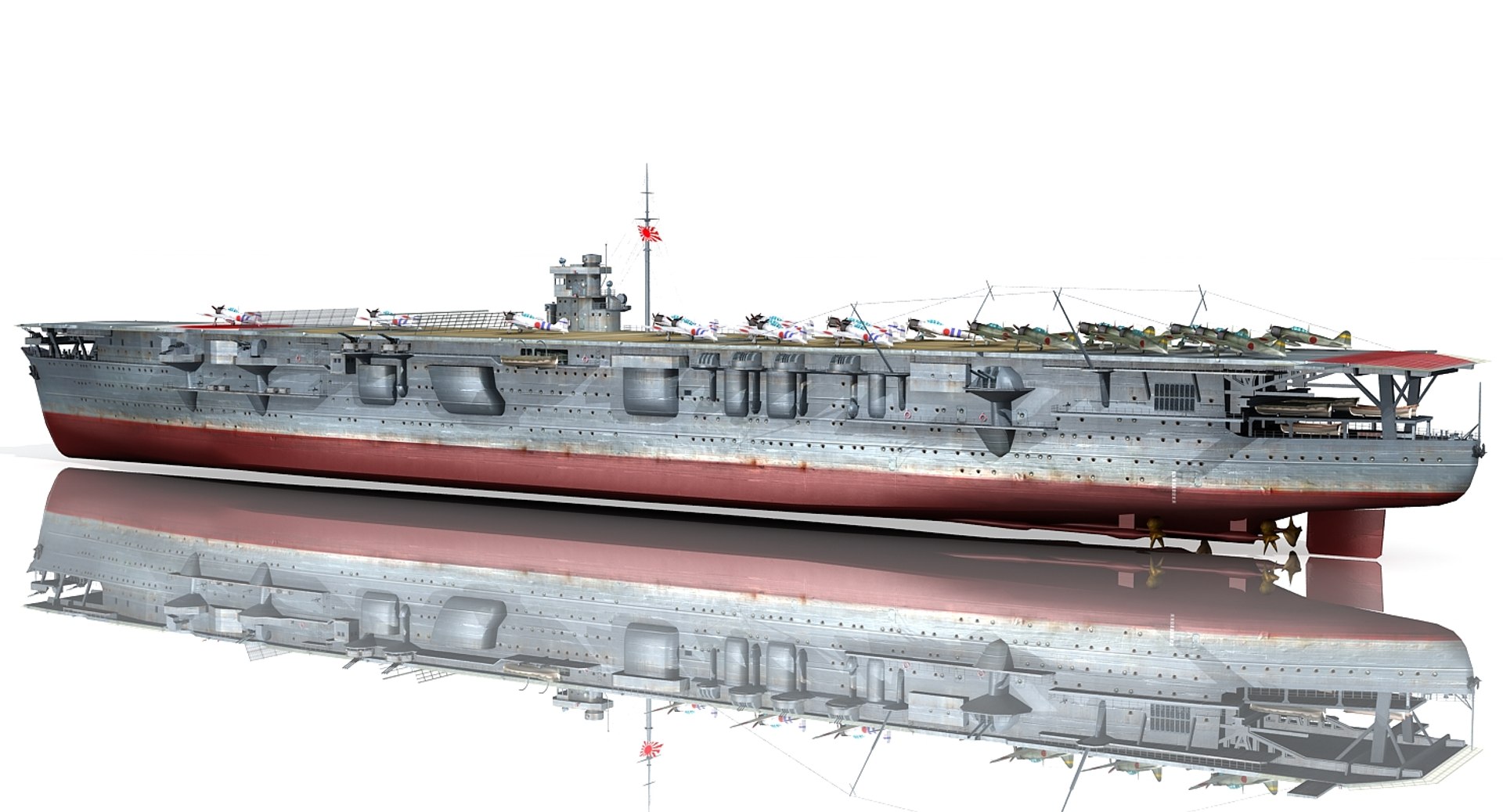 3D japanese aircraft carrier soryu model - TurboSquid 1305537