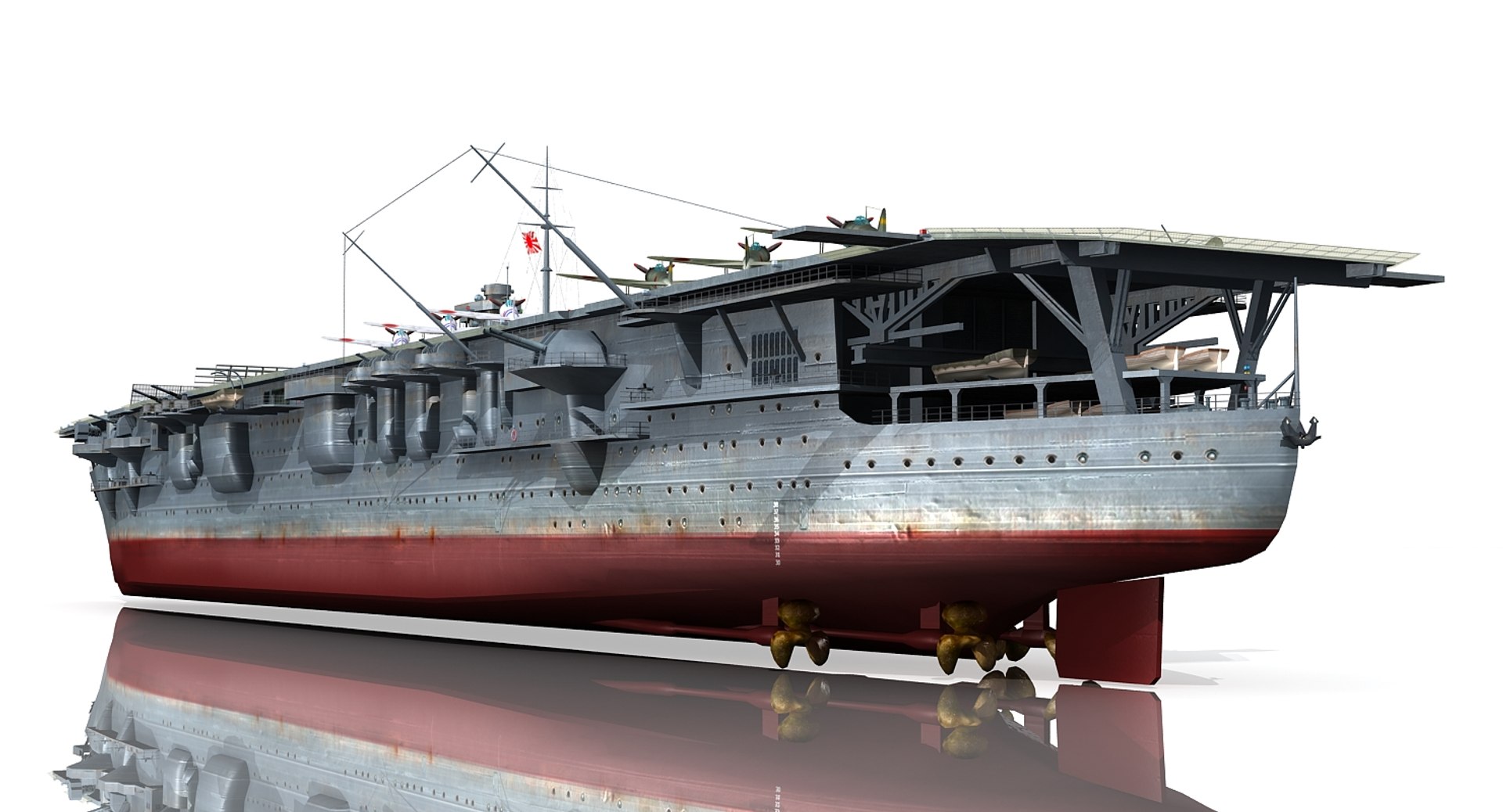 3D Japanese Aircraft Carrier Soryu Model - TurboSquid 1305537