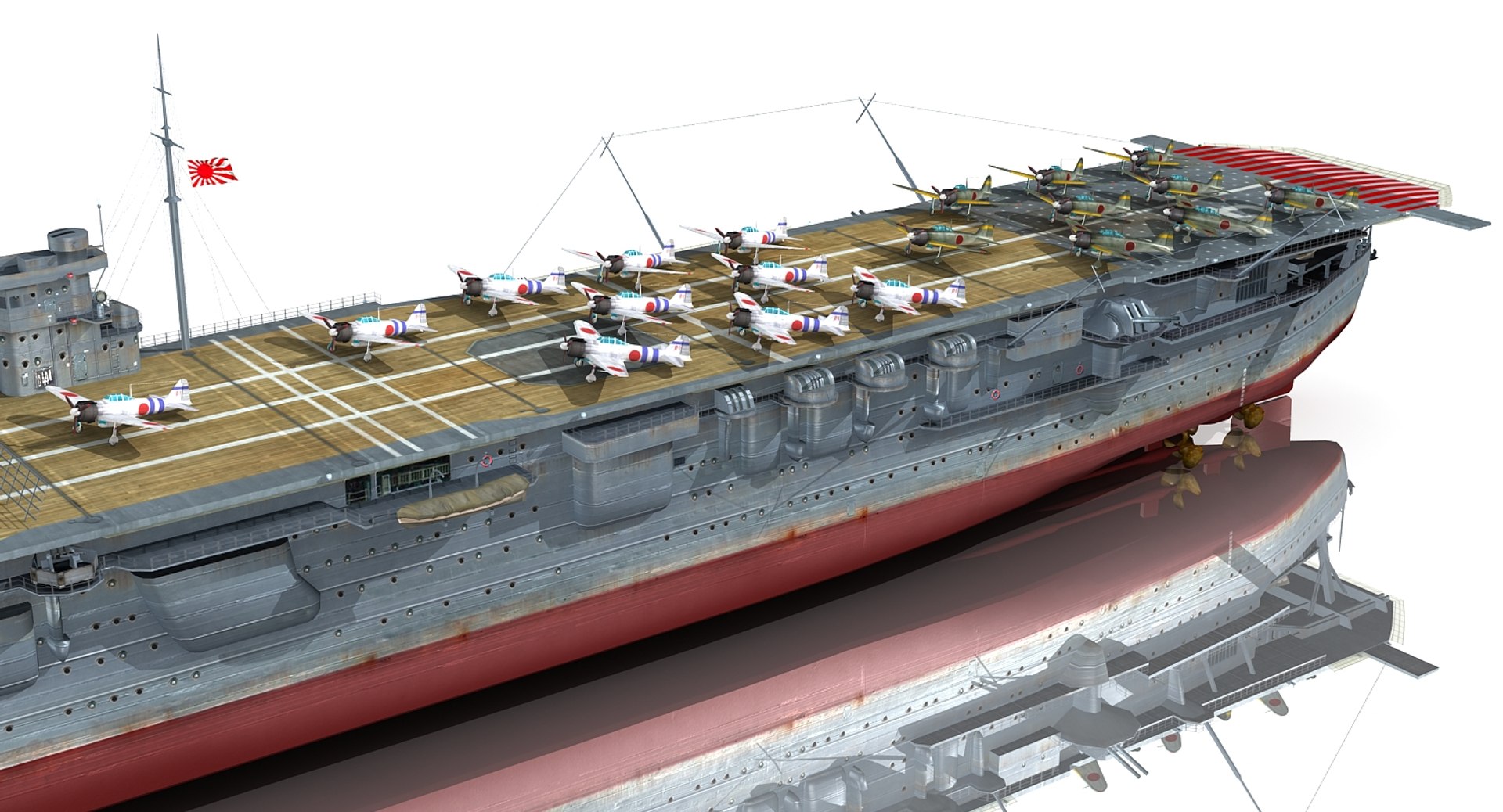 3D japanese aircraft carrier soryu model - TurboSquid 1305537