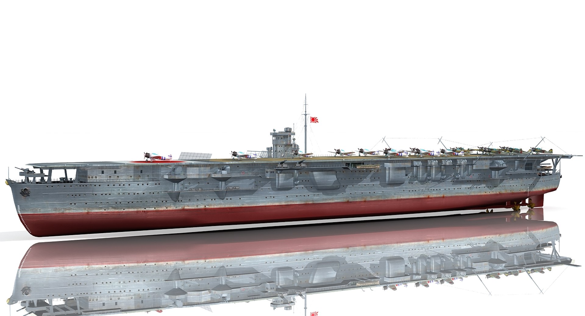 3D japanese aircraft carrier soryu model - TurboSquid 1305537