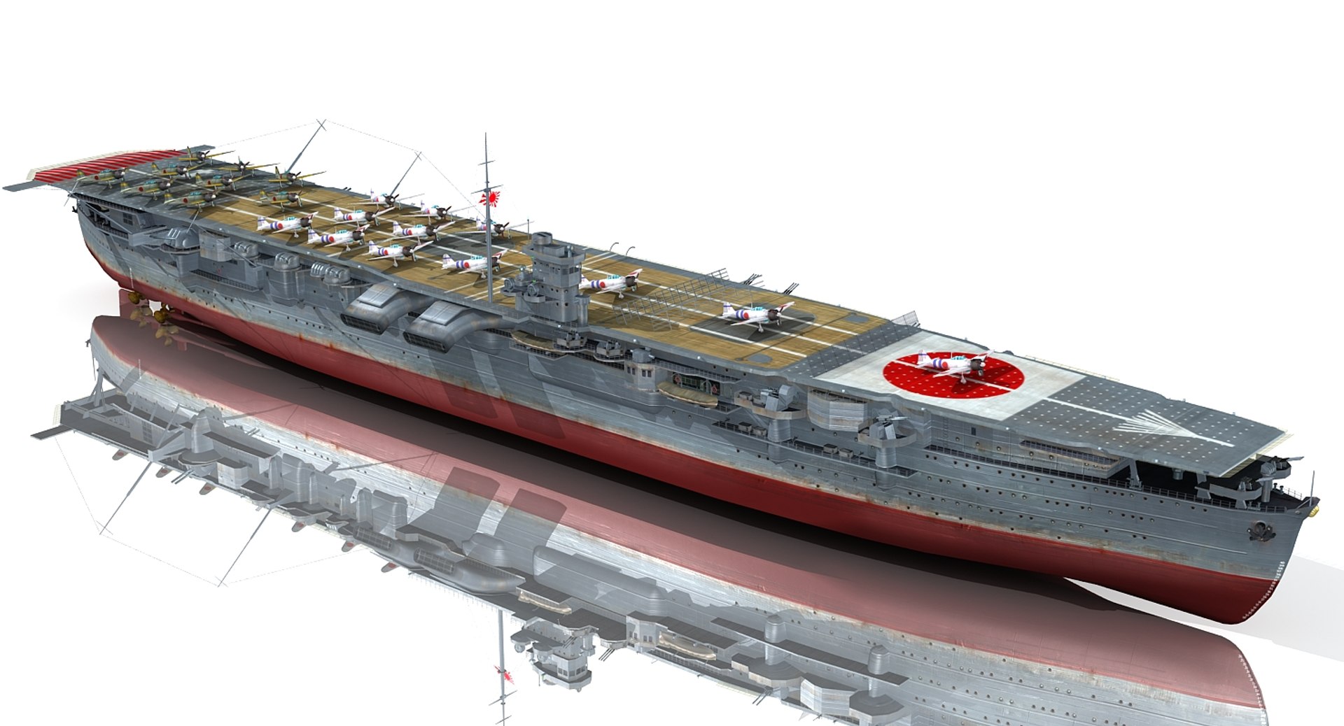 3D japanese aircraft carrier soryu model - TurboSquid 1305537