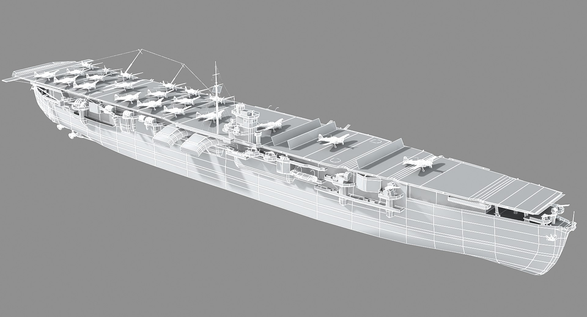 3D japanese aircraft carrier soryu model - TurboSquid 1305537