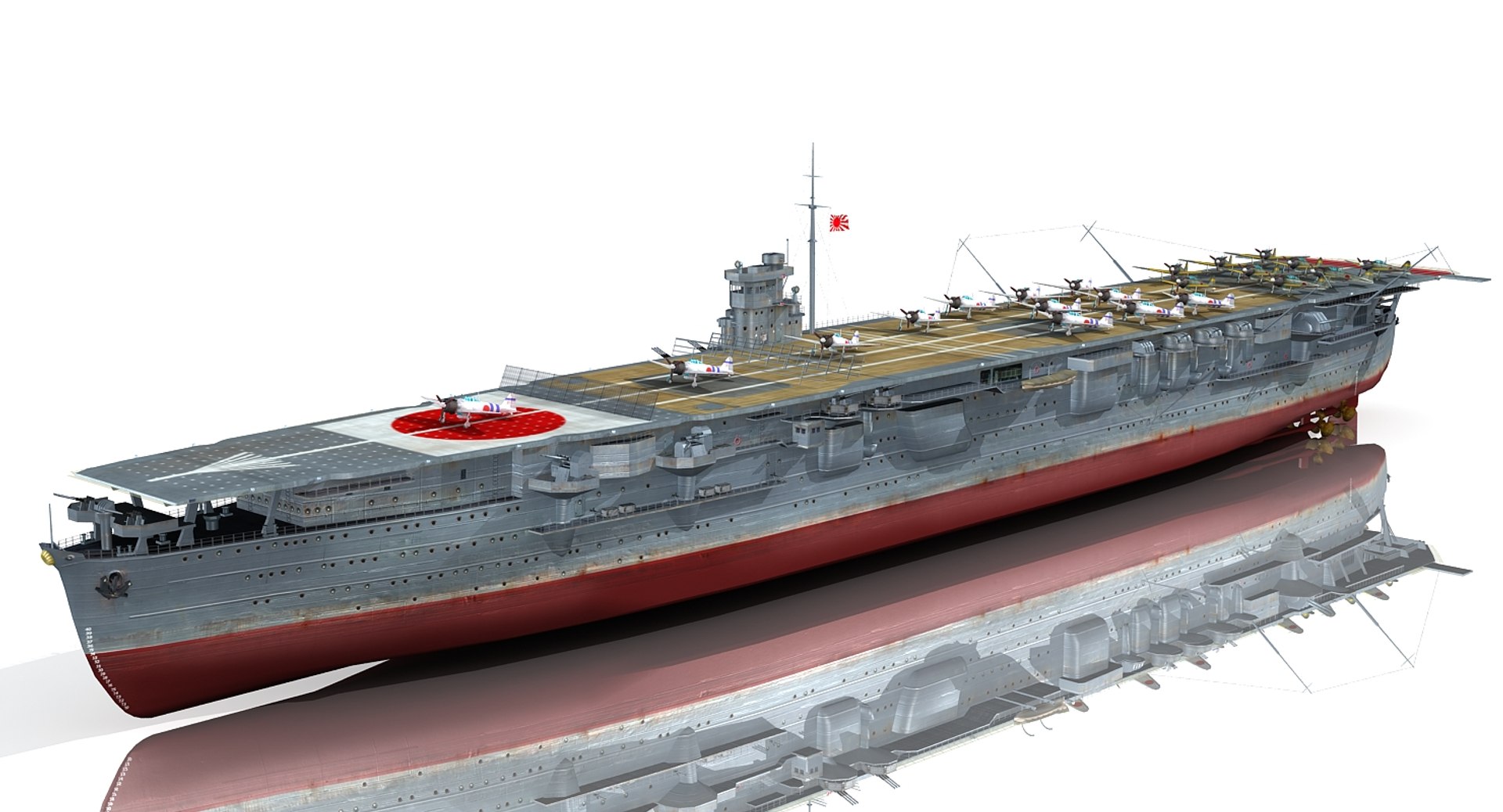 3D japanese aircraft carrier soryu model - TurboSquid 1305537