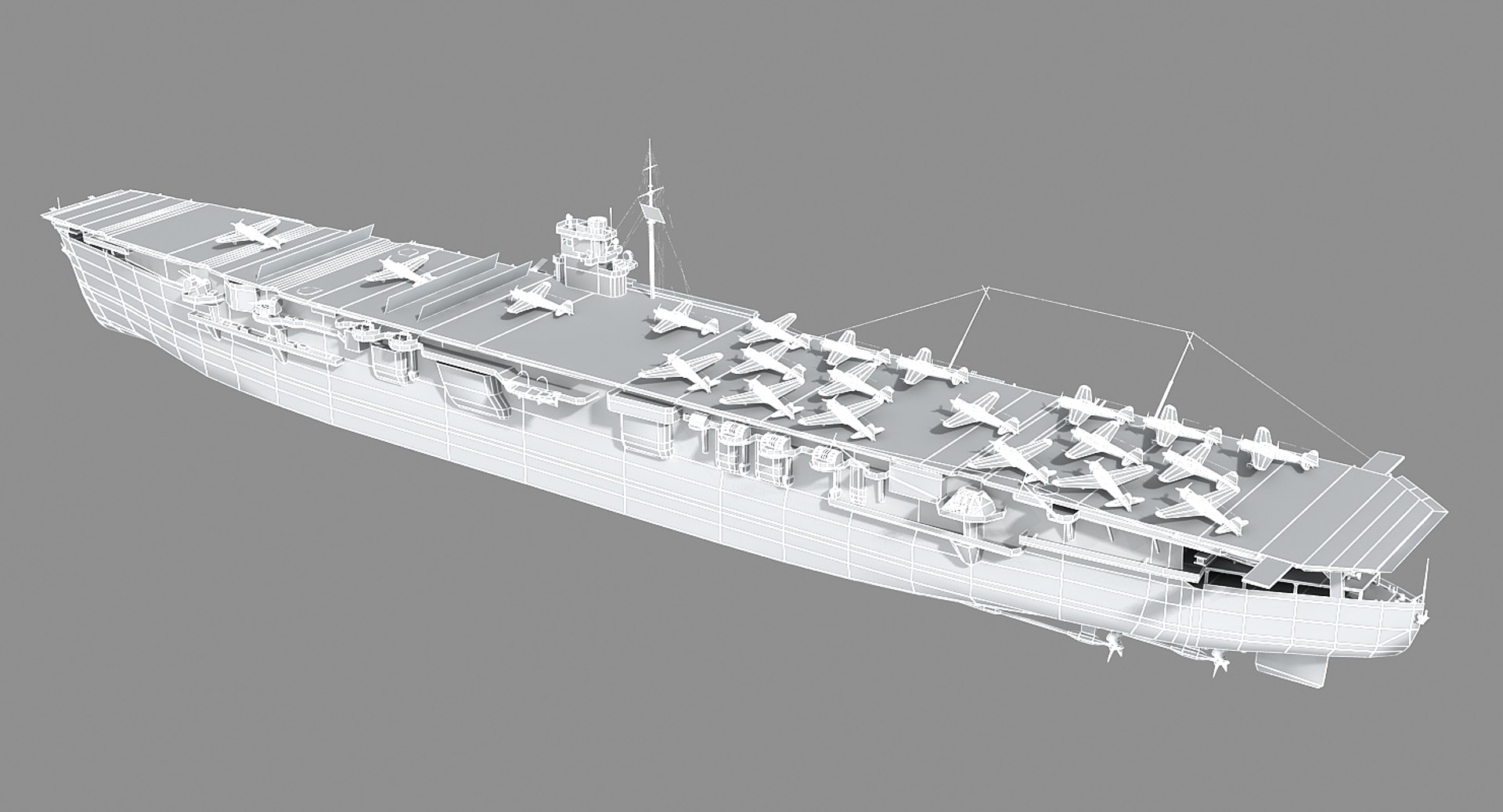3D japanese aircraft carrier soryu model - TurboSquid 1305537